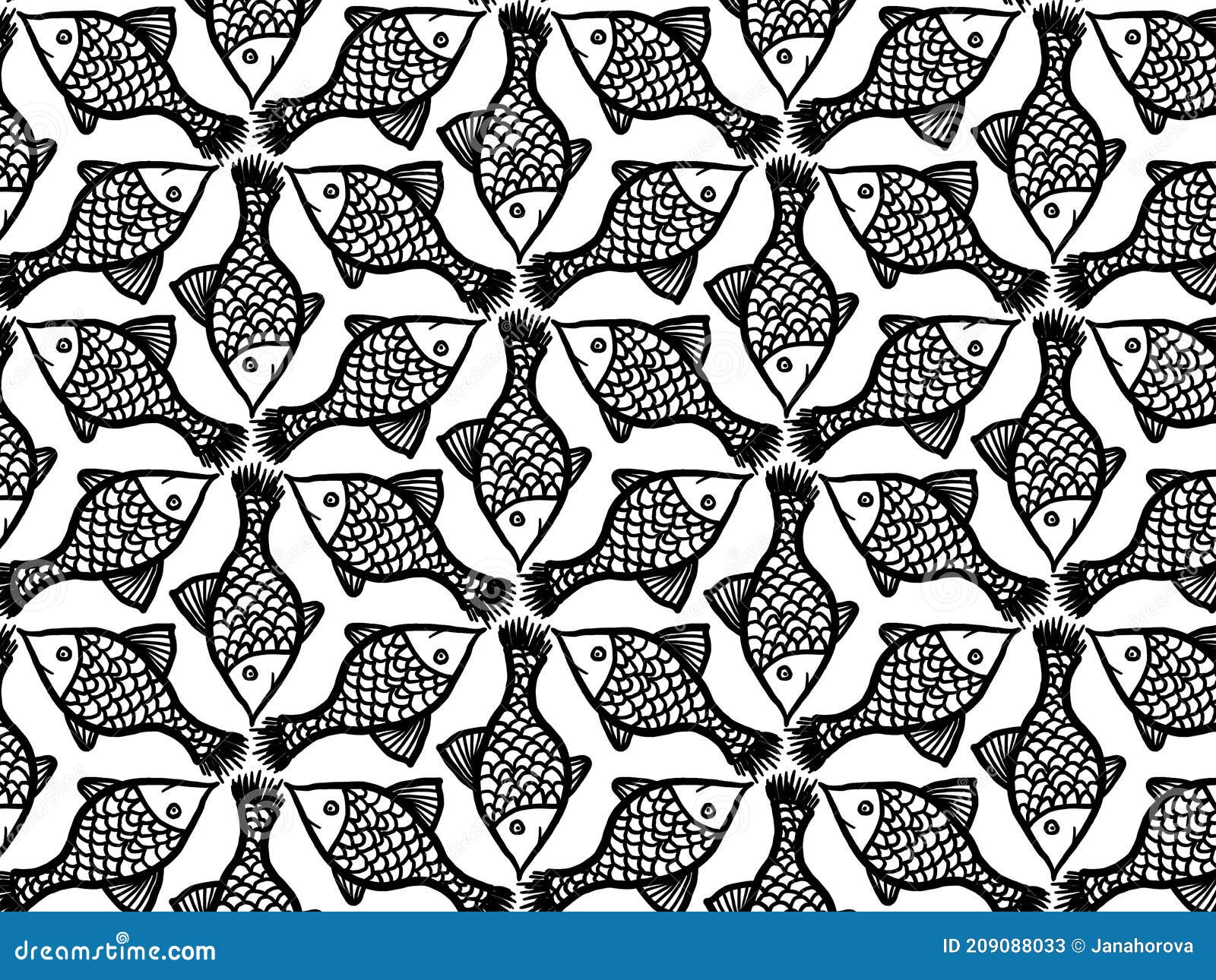 Fish pattern stock illustration. Illustration of home - 209088033