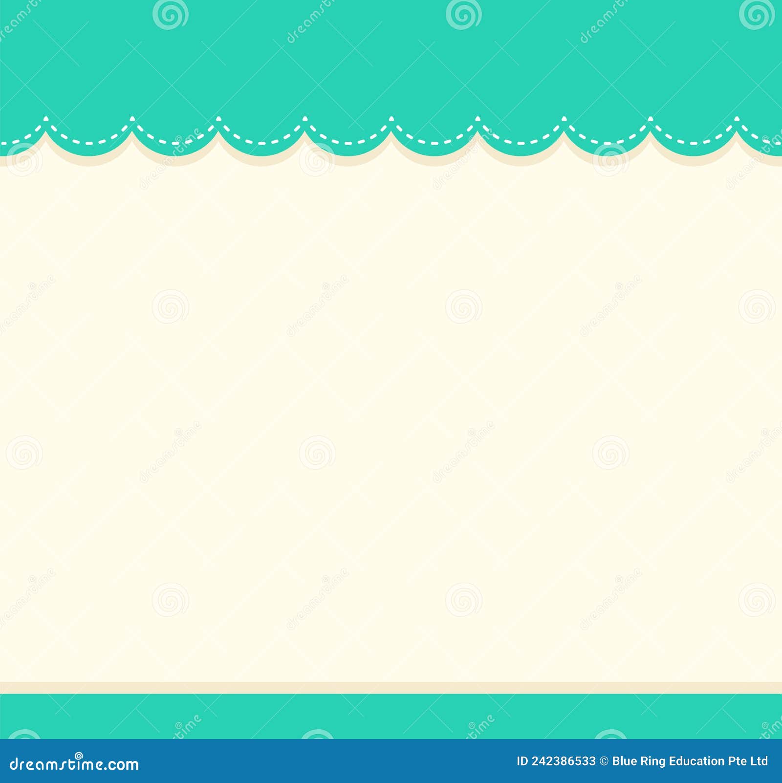 Cute Blank Mint Color Border for Worksheet Stock Vector - Illustration ...