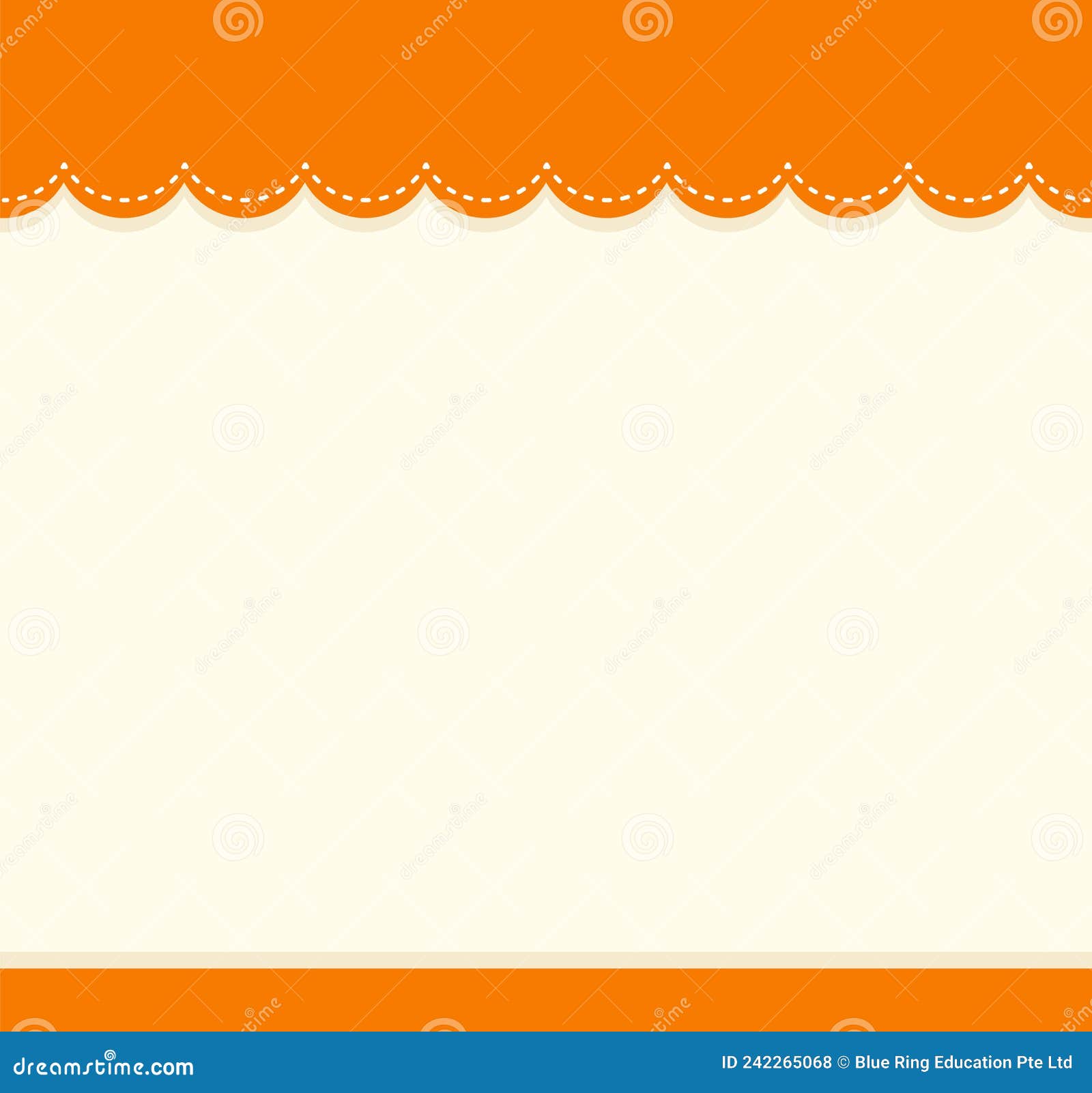 Cute Blank Orange Color Border for Worksheet Stock Vector ...