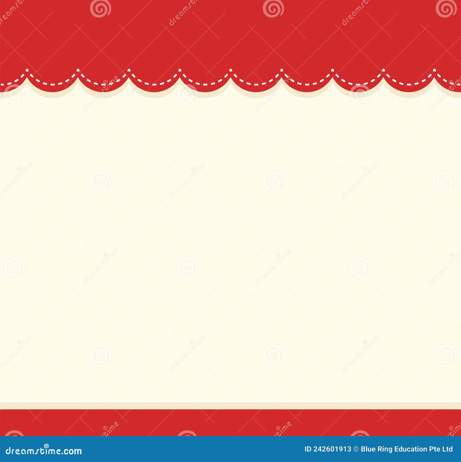 Cute Blank Red Color Border for Worksheet Stock Vector - Illustration ...