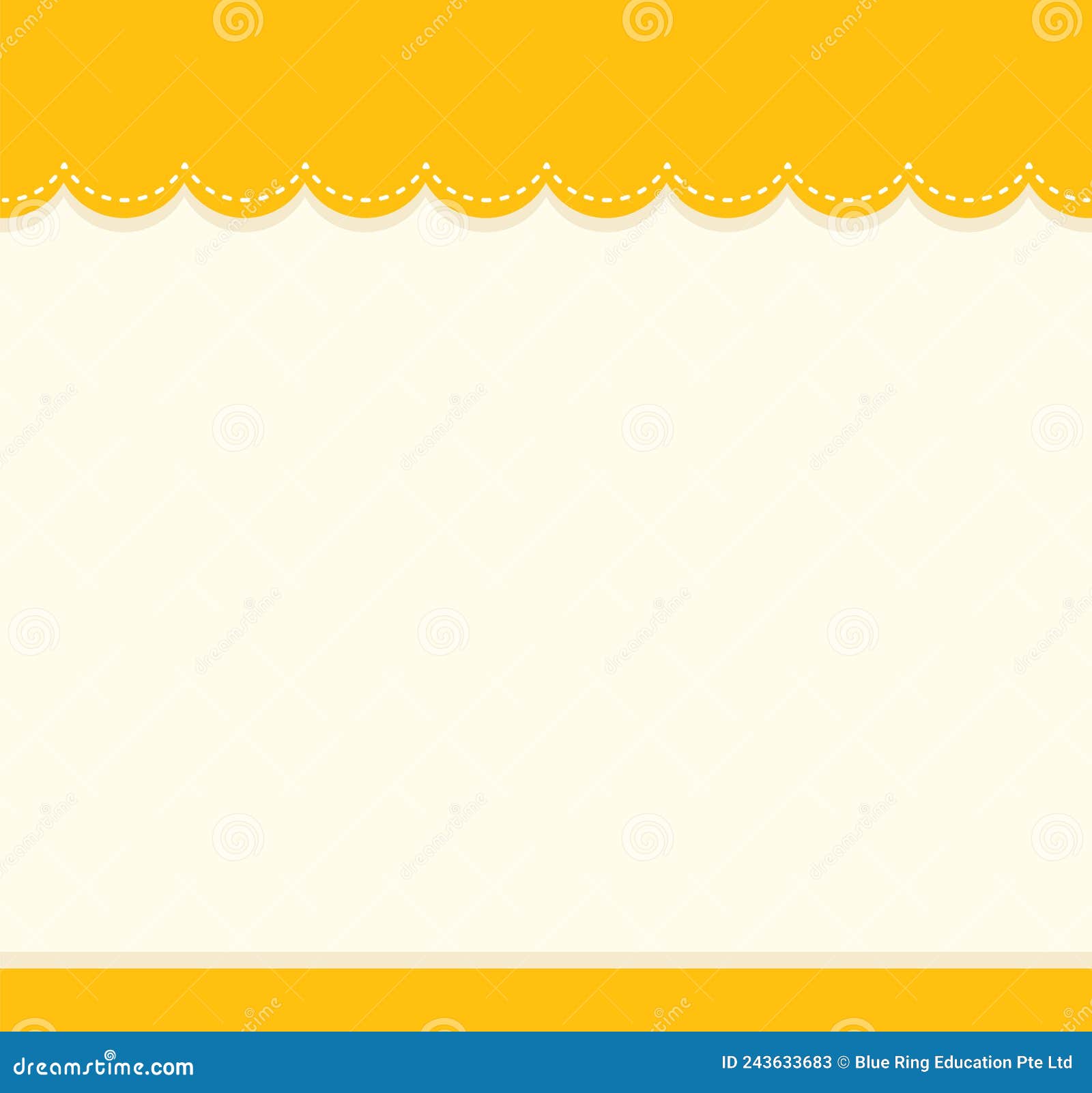 Cute Blank Yellow Color Border for Worksheet Stock Vector ...