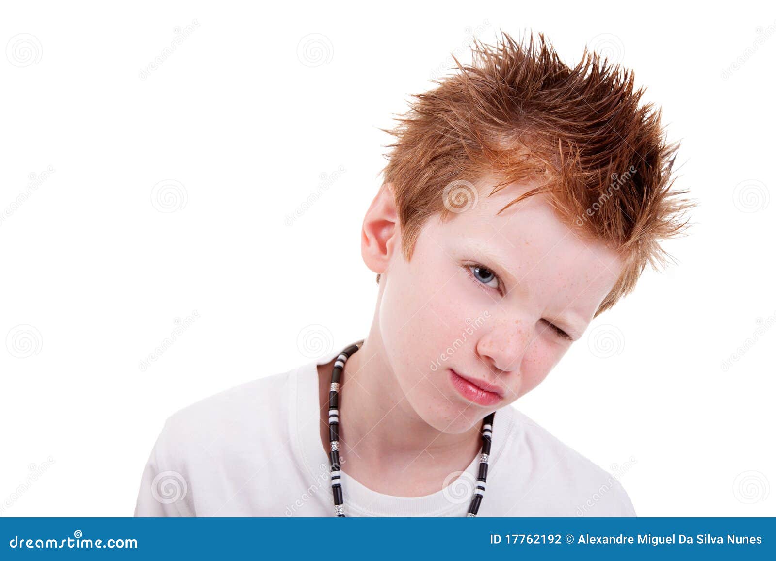 Cute Blond Boy Winking and Smiling Stock Photo - Image of young ...