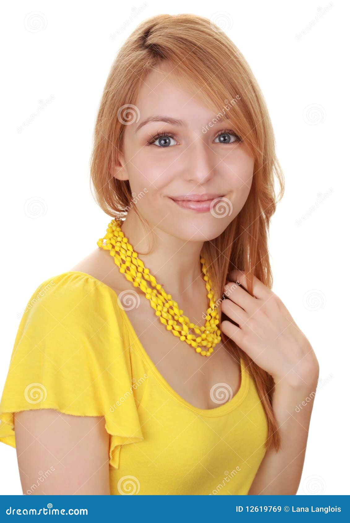 Cute blond girl stock image. Image of single, blond, smile - 12619769