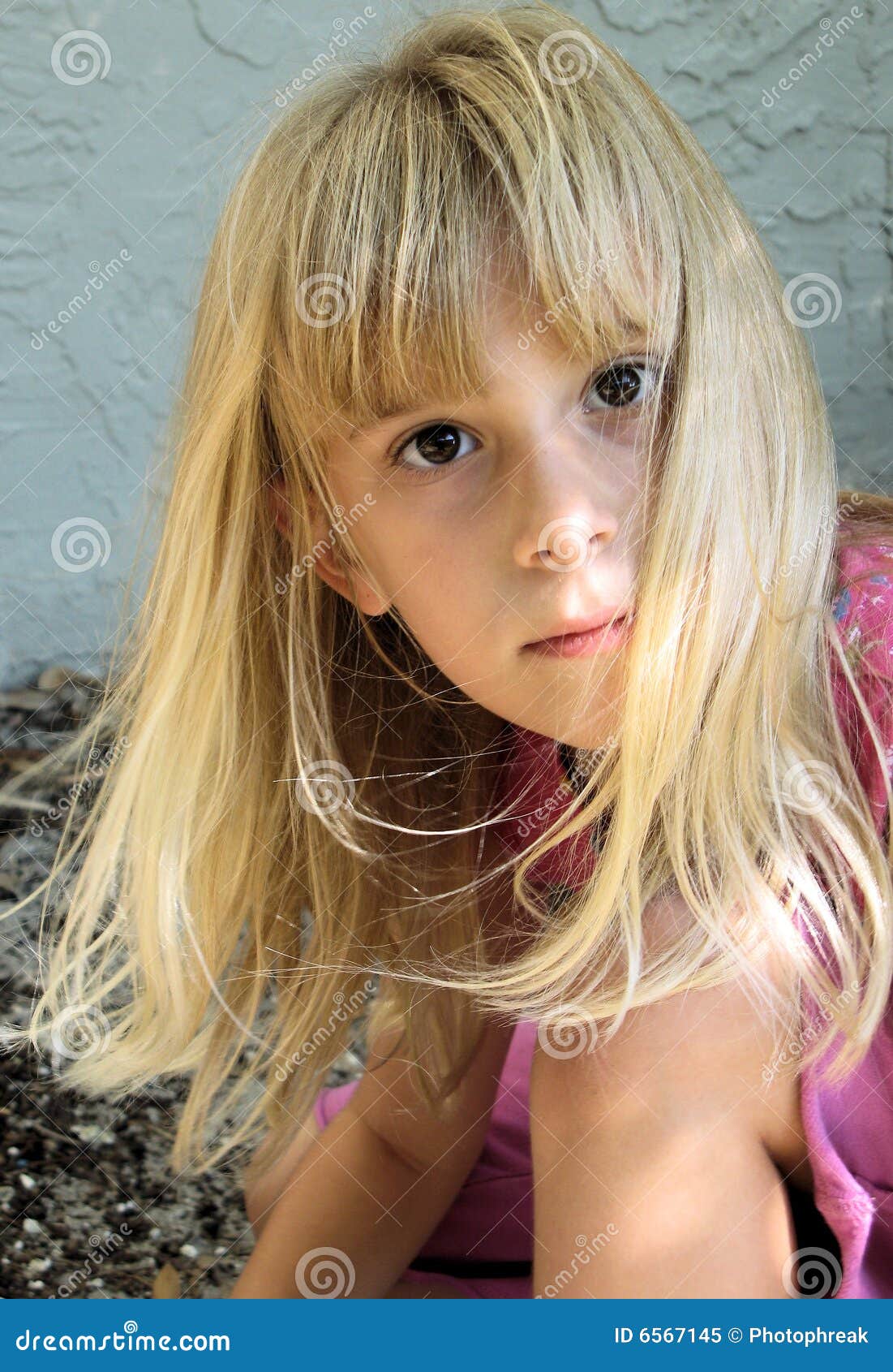 Cute Blond Girl stock image. Image of blond, child, expression - 6567145
