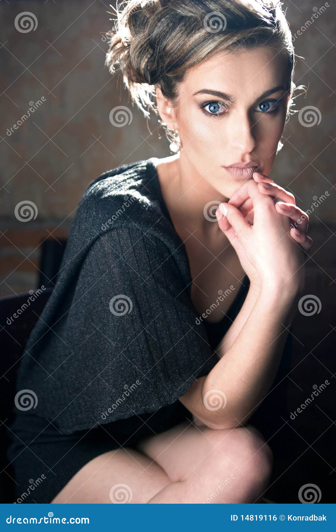 Cute blonde lady stock photo. Image of flirt, blond, clothing - 14819116