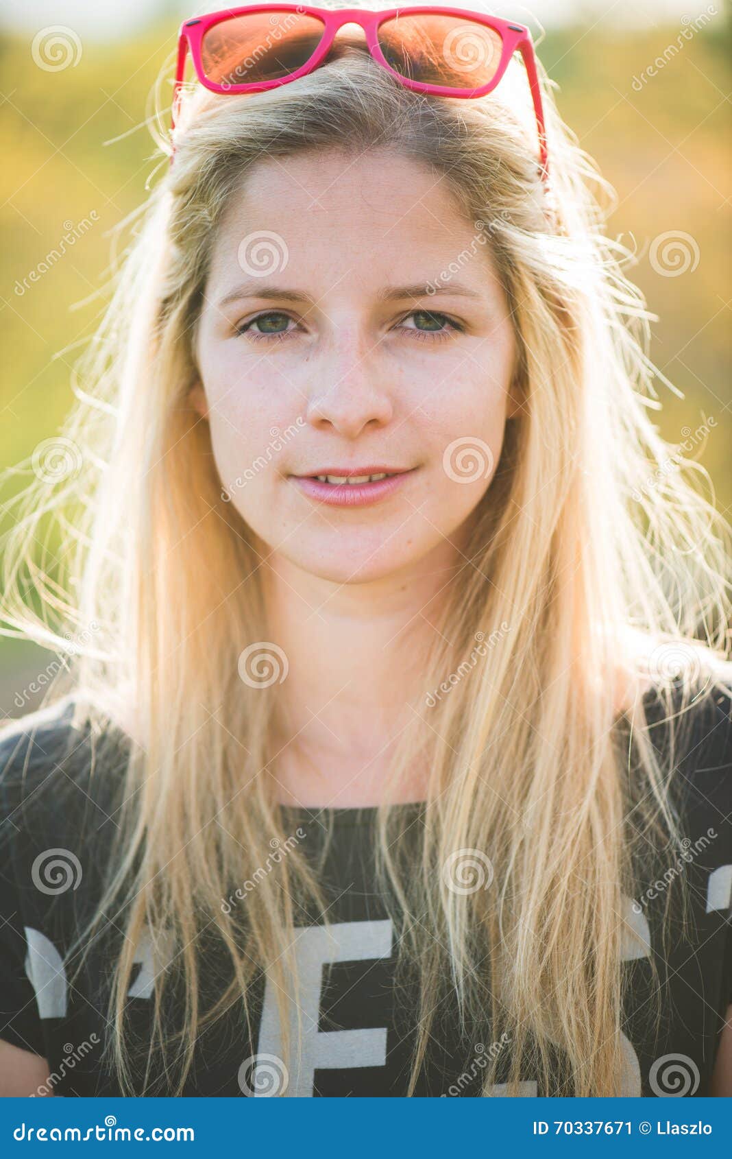 Cute Blonde Woman Portrait Stock Image Image Of Blonde Cute 70337671