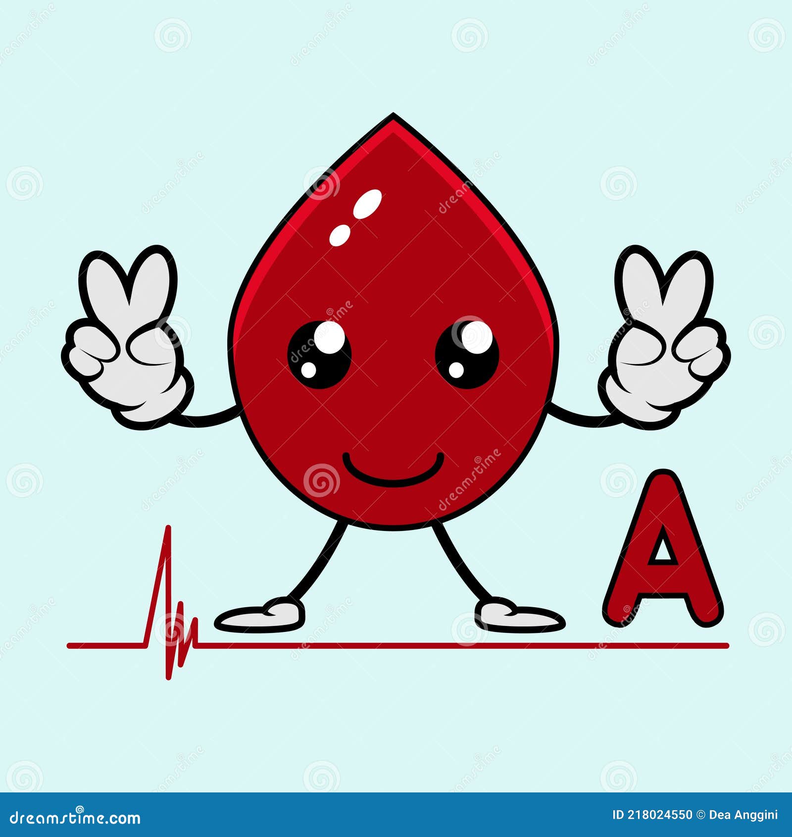 Cute Blood Mascot Character with Funny Concept Stock Vector ...