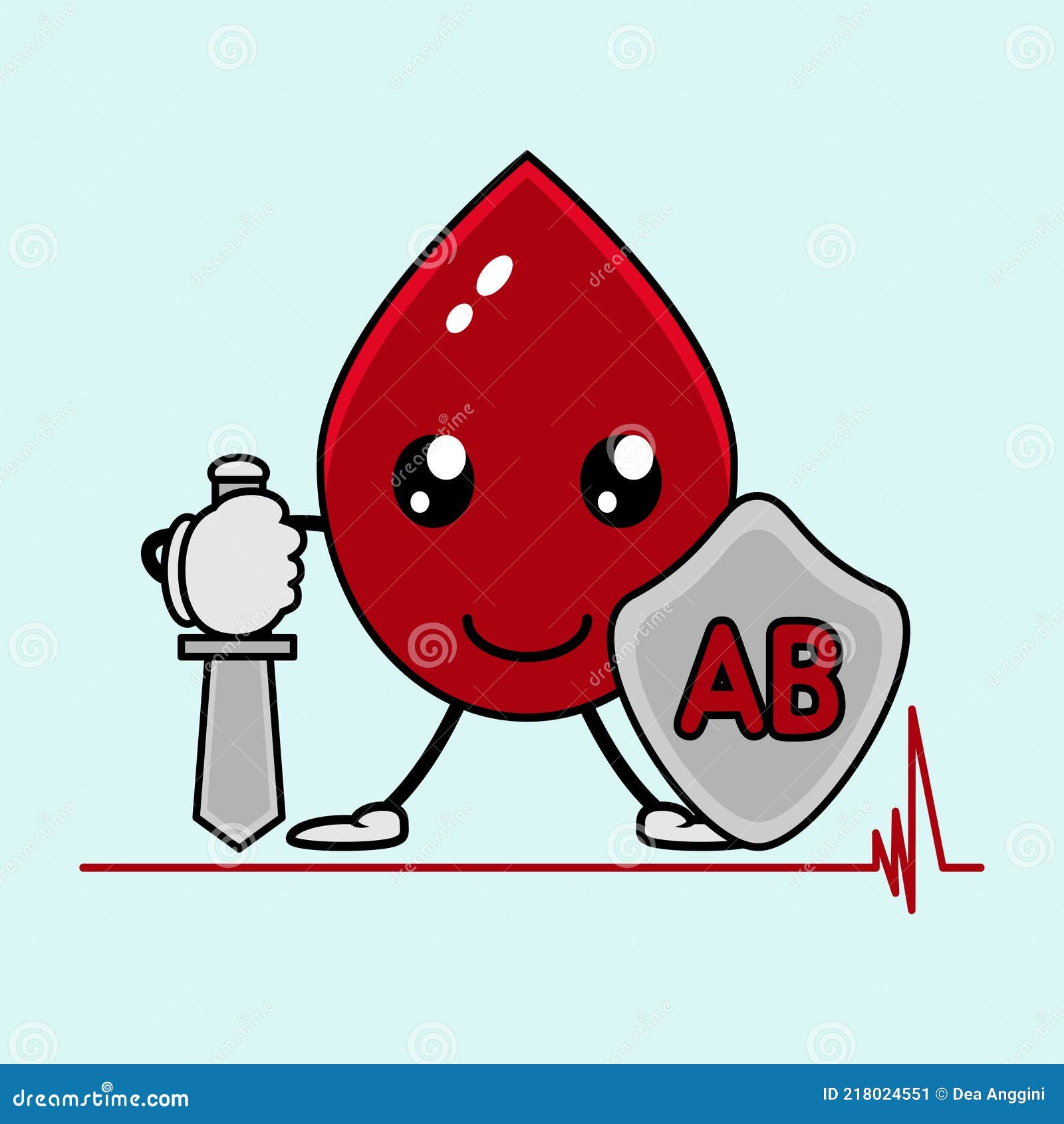 Set Of Cute Blood Types. Happy Cute Healthy Blood Drop Character. Blood ...