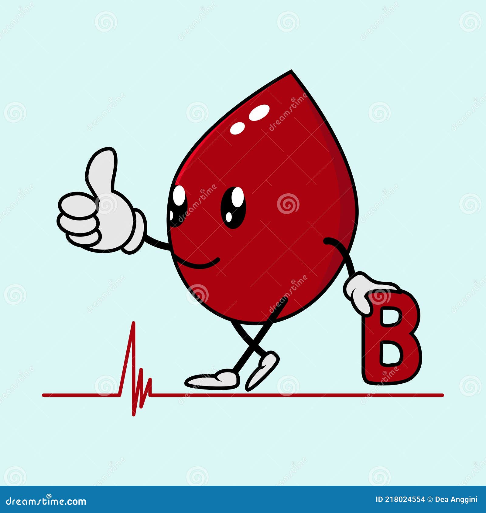 Cute Blood Mascot Character with Funny Concept Stock Vector ...