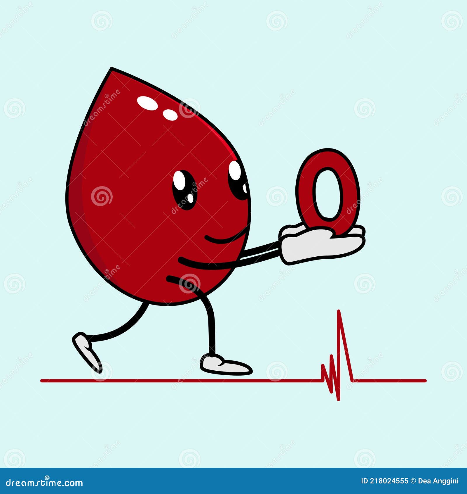 Cute Blood Mascot Character with Funny Concept Stock Vector ...