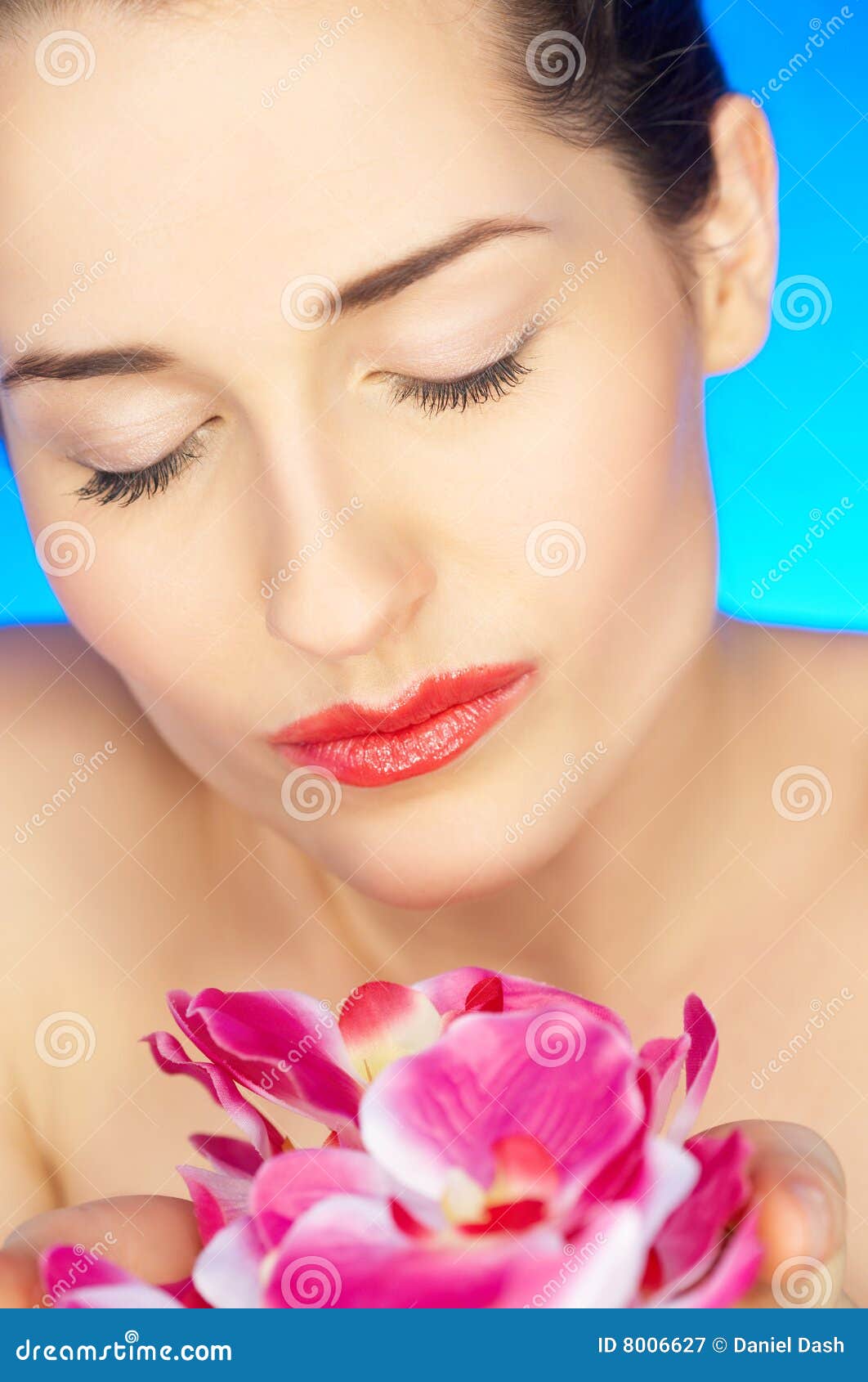 Cute on Blue stock image. Image of glamour, healthy, beautiful - 8006627