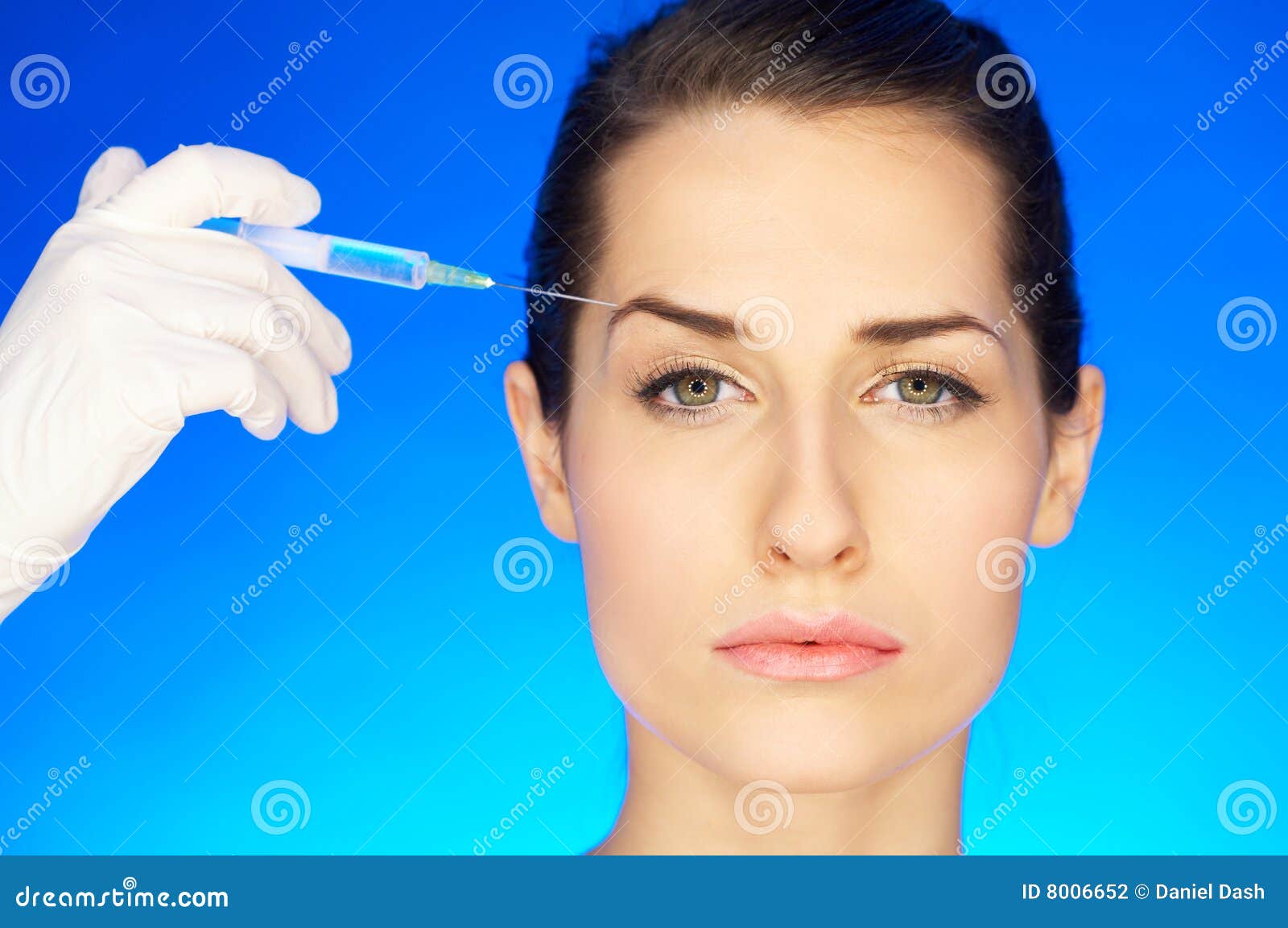 Cute on Blue stock photo. Image of female, injection, people - 8006652