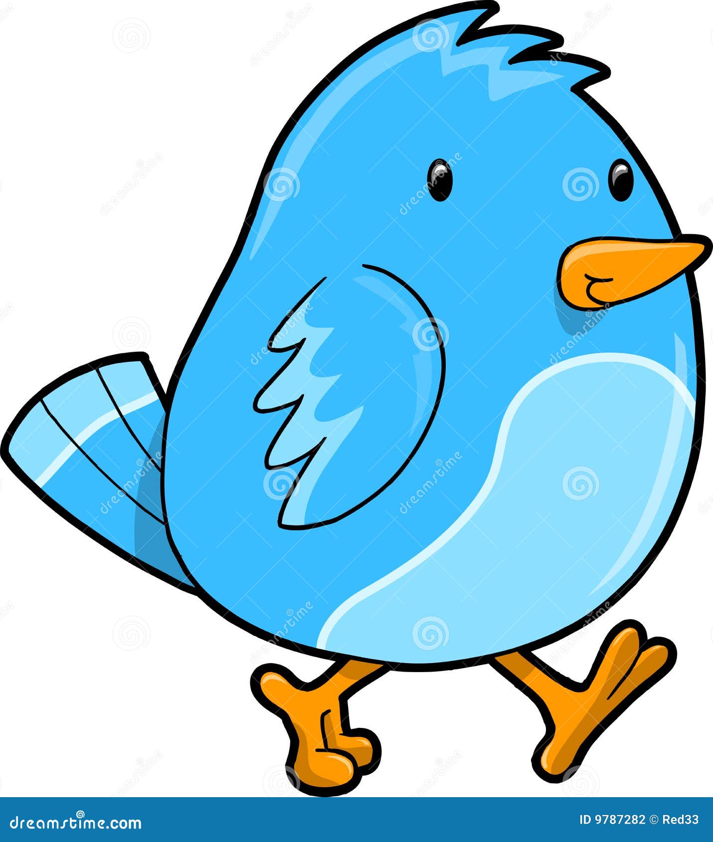 Cute Blue Bird Vector stock vector. Illustration of zoology - 9787282