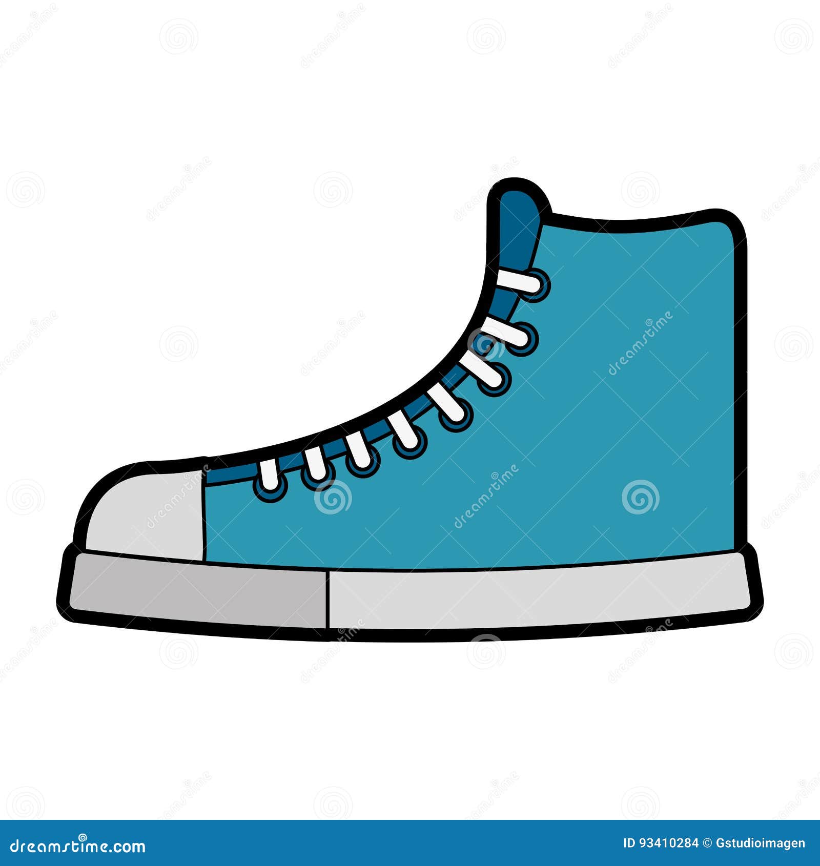 Cute blue boot cartoon stock vector. Illustration of jeans - 93410284