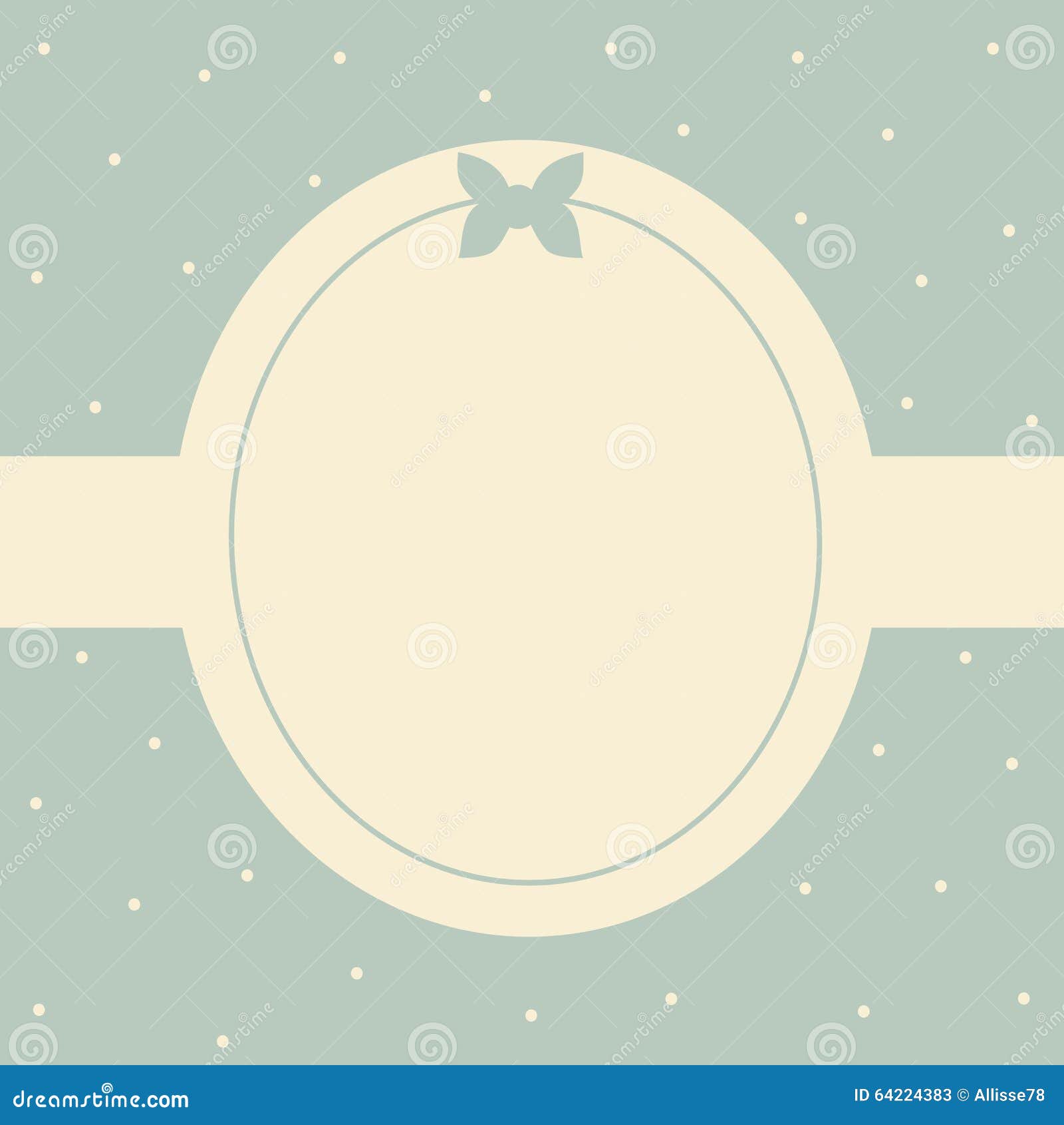 Cute Blue Card Frame Illustration Background Stock Vector ...