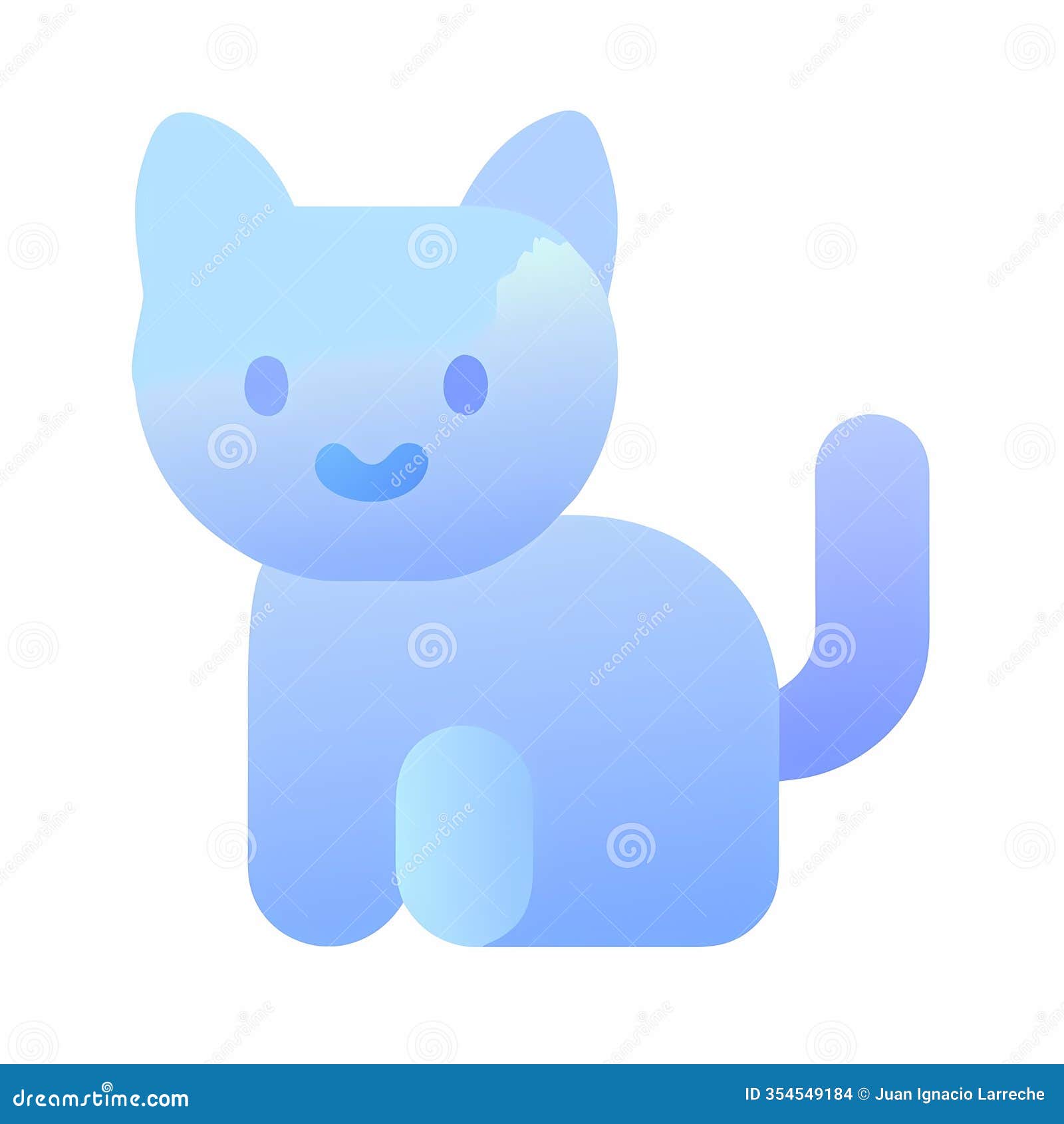 Cute Blue Cat Icon. Cartoon Illustration of Cute Blue Cat Icon for Web ...
