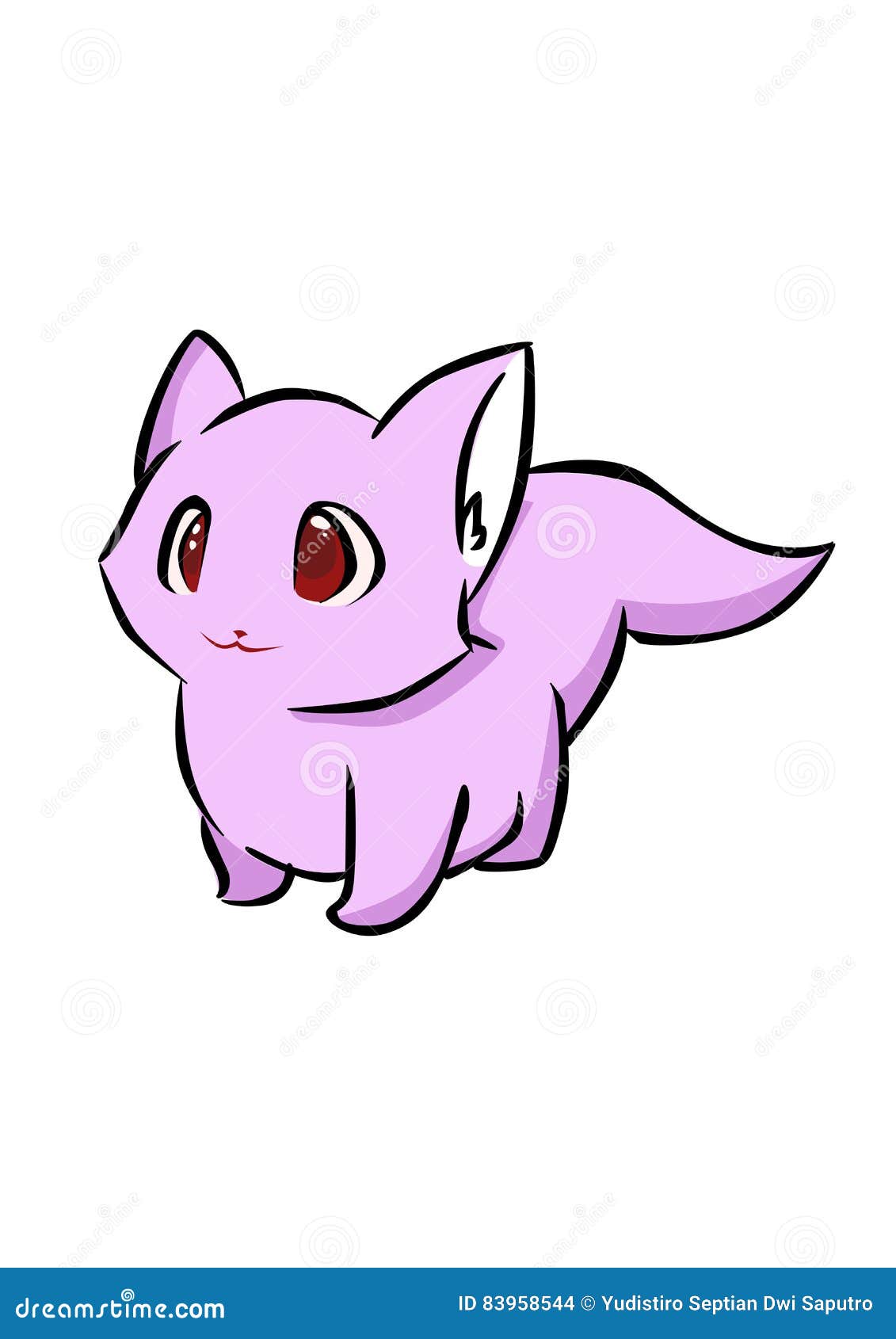 Cute Blue Cat Pet Illustration Stock Illustration - Illustration of ...