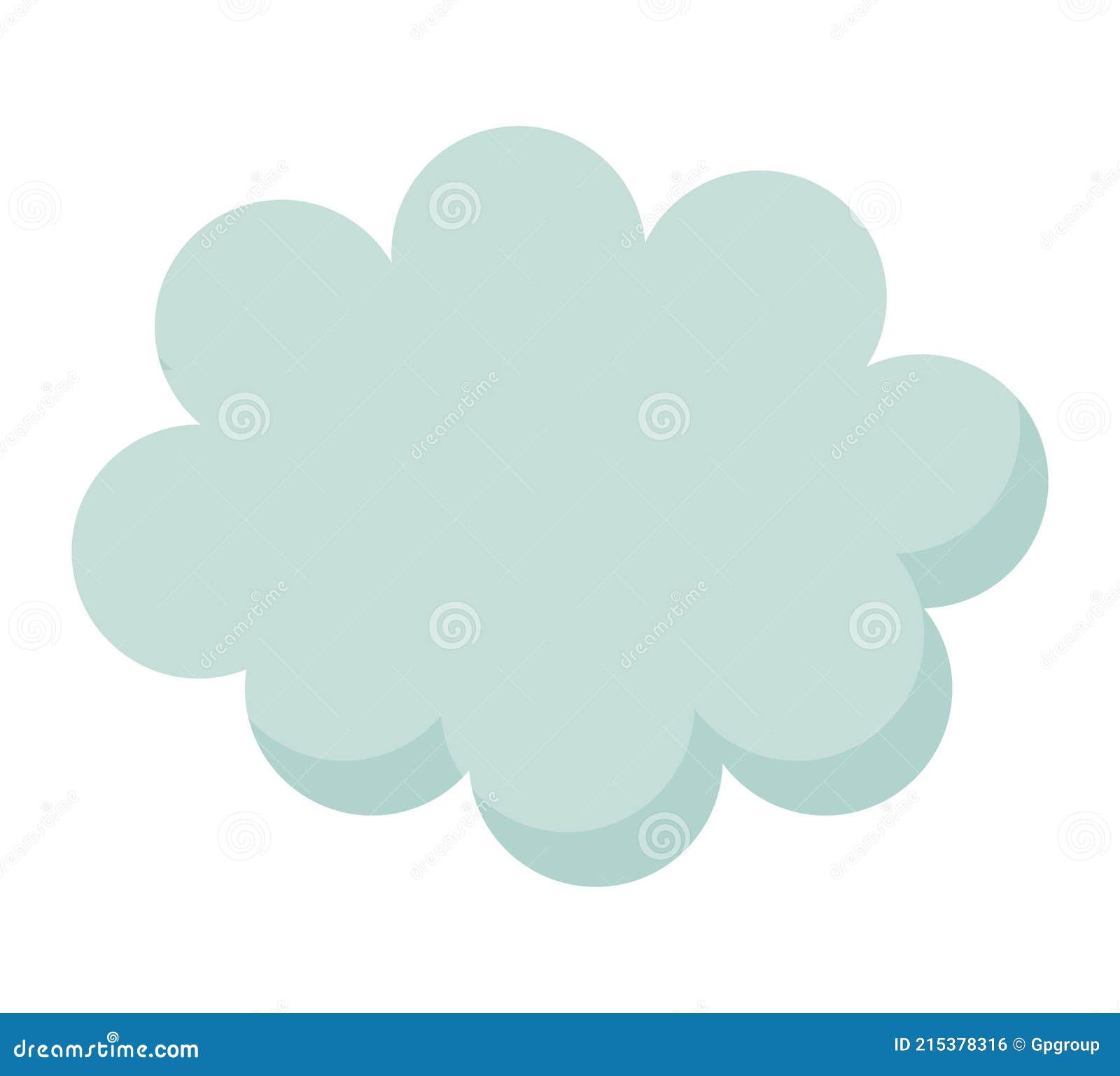 Cute blue cloud stock vector. Illustration of soft, cloud - 215378316