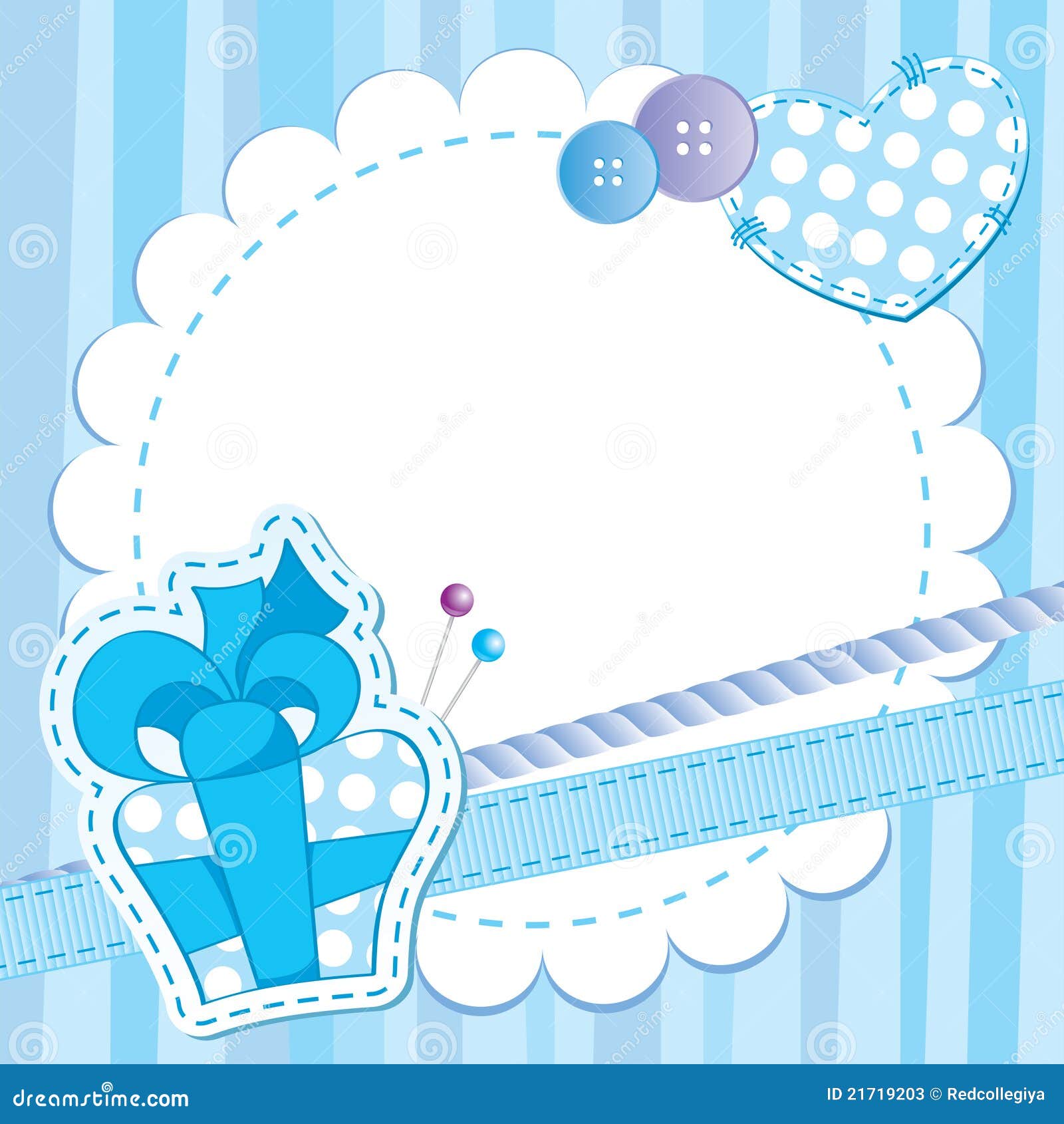 Cute blue frame stock vector. Illustration of line, background - 21719203