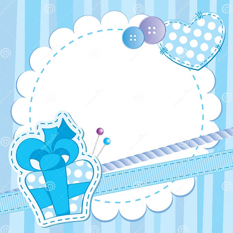 Cute blue frame stock vector. Illustration of line, background - 21719203