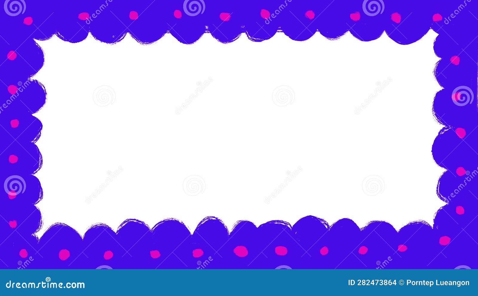 Cute Blue Frame with Dots Animated.Frame Decoration Stock Footage ...