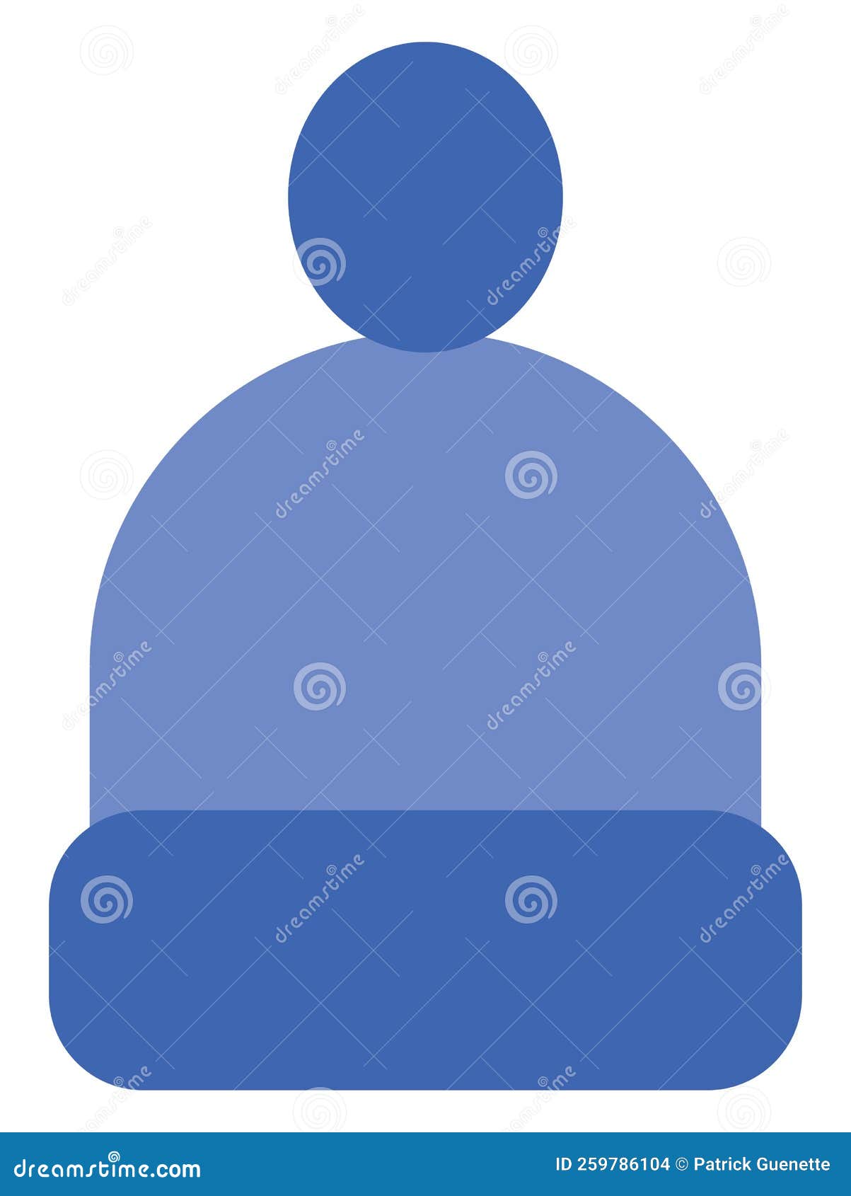 Cute blue hat, icon stock vector. Illustration of head - 259786104