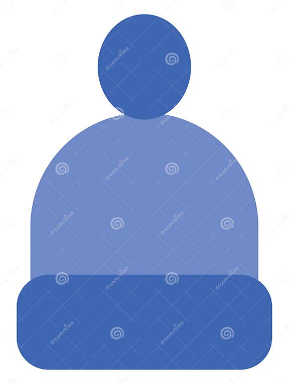 Cute blue hat, icon stock vector. Illustration of head - 259786104