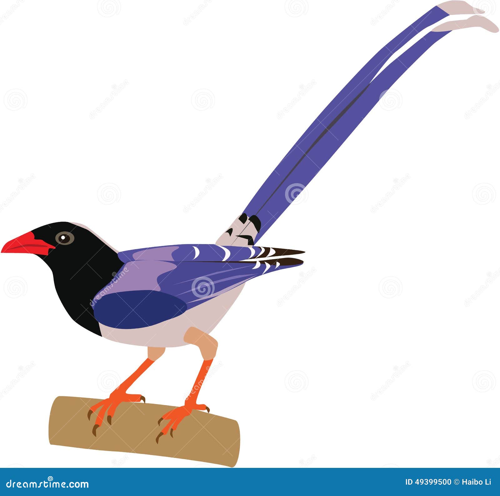 Cute Blue Magpie vector stock vector. Illustration of animal - 49399500