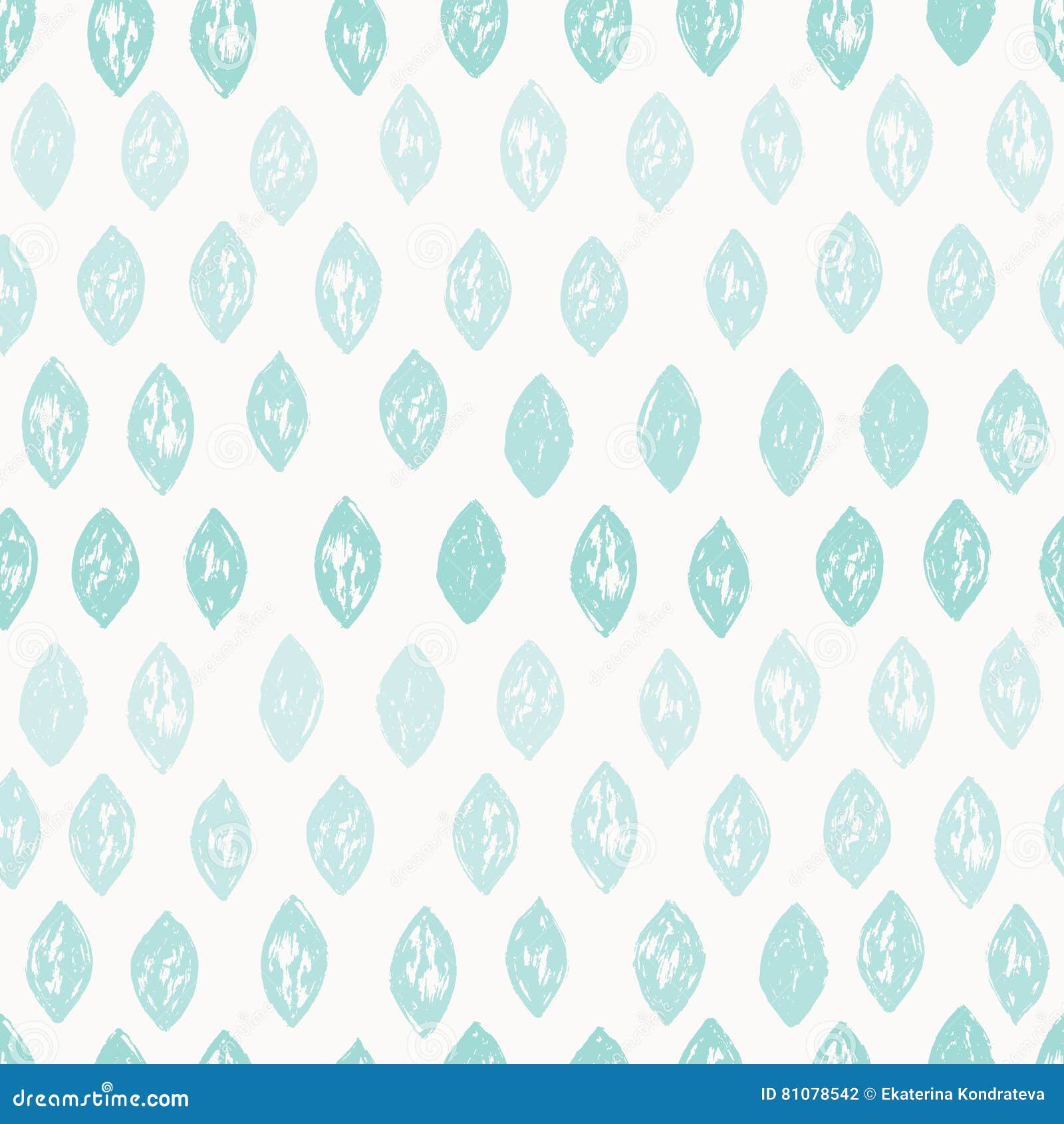 Cute Blue Monochrome Seamless Pattern. Stock Vector - Illustration of ...