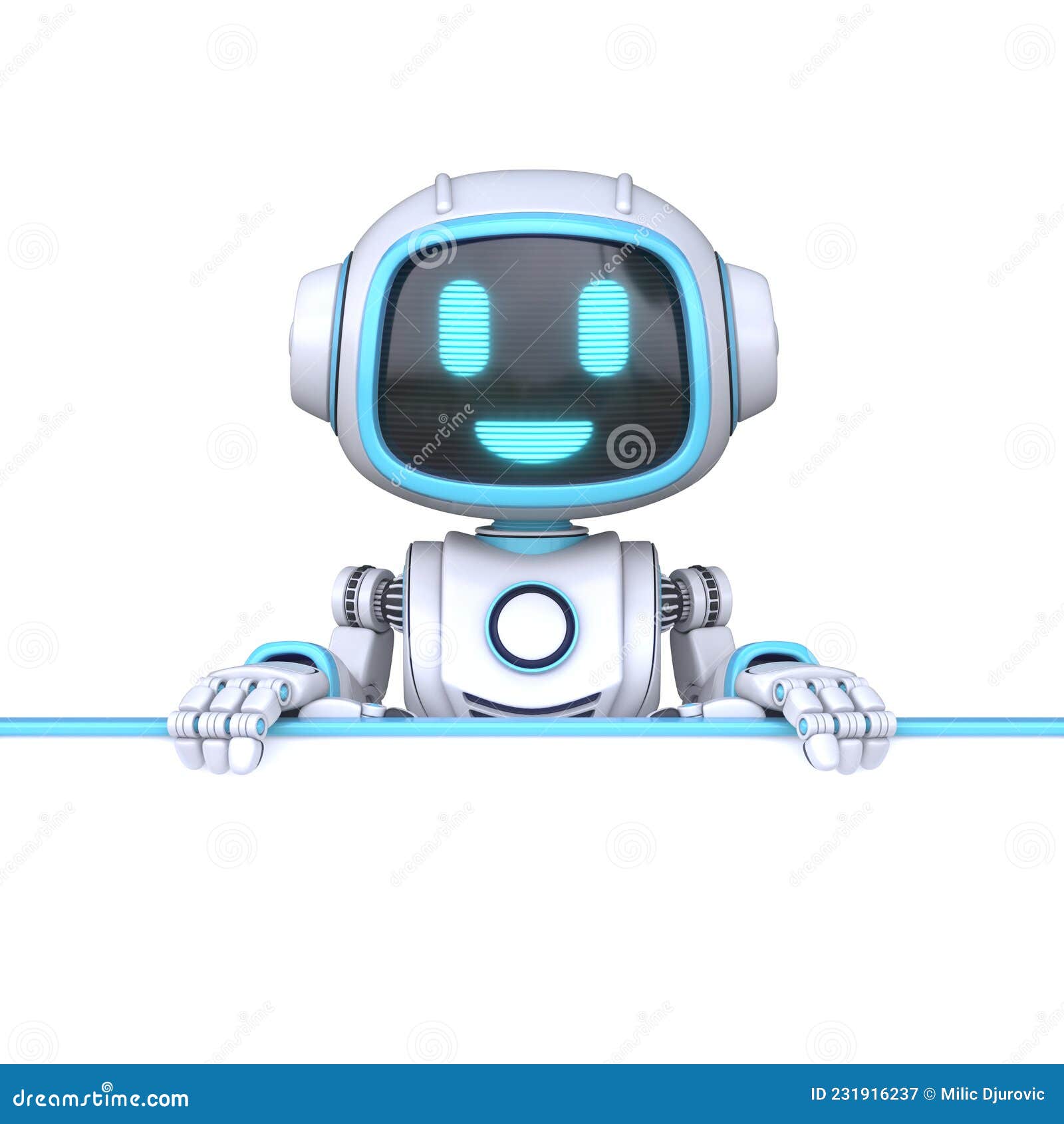Blue Robot Logo Design. Symbol Dan Icon Vector Template | CartoonDealer ...