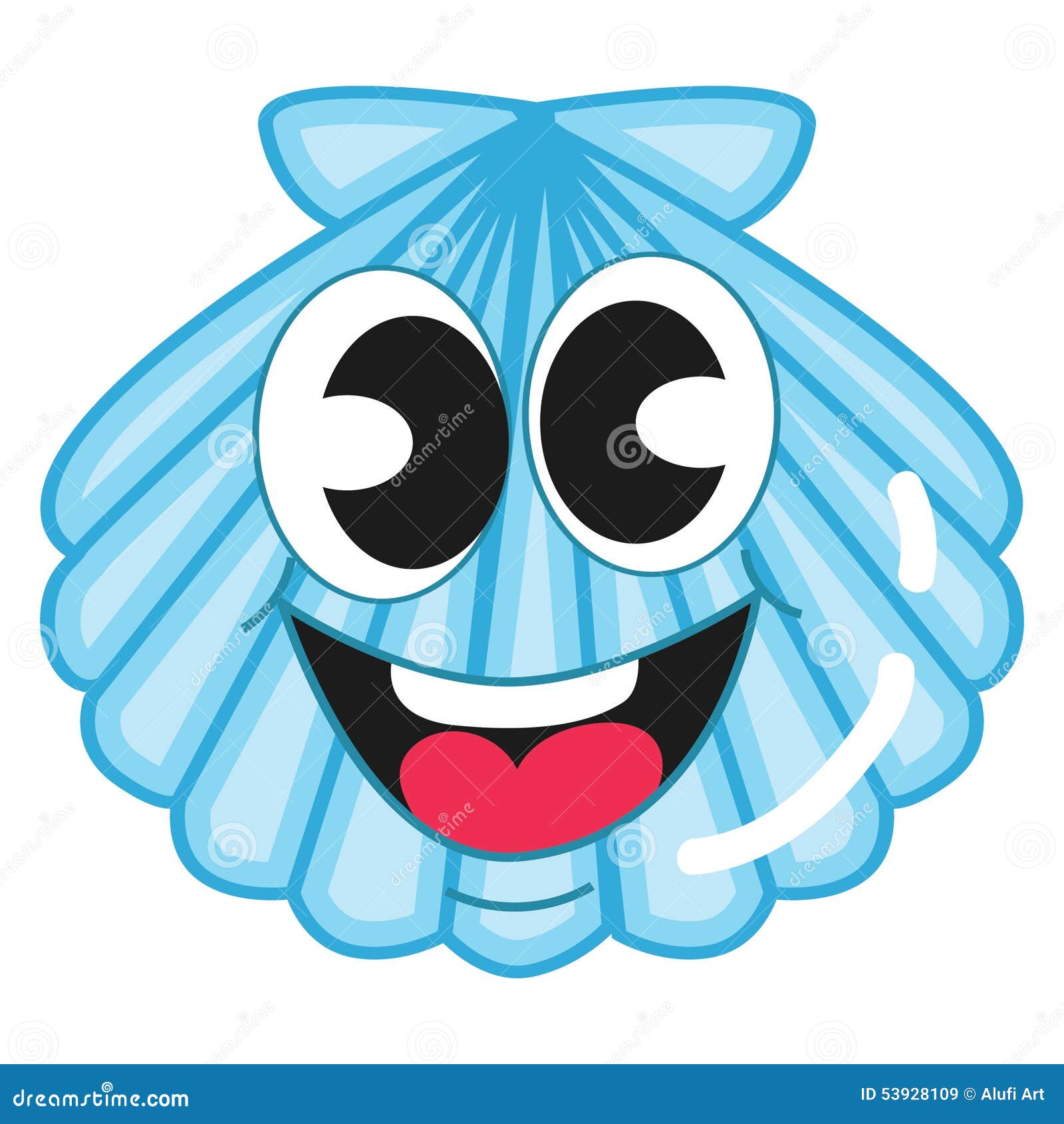 Cute Blue Shell stock vector. Illustration of icon, cartoon - 53928109