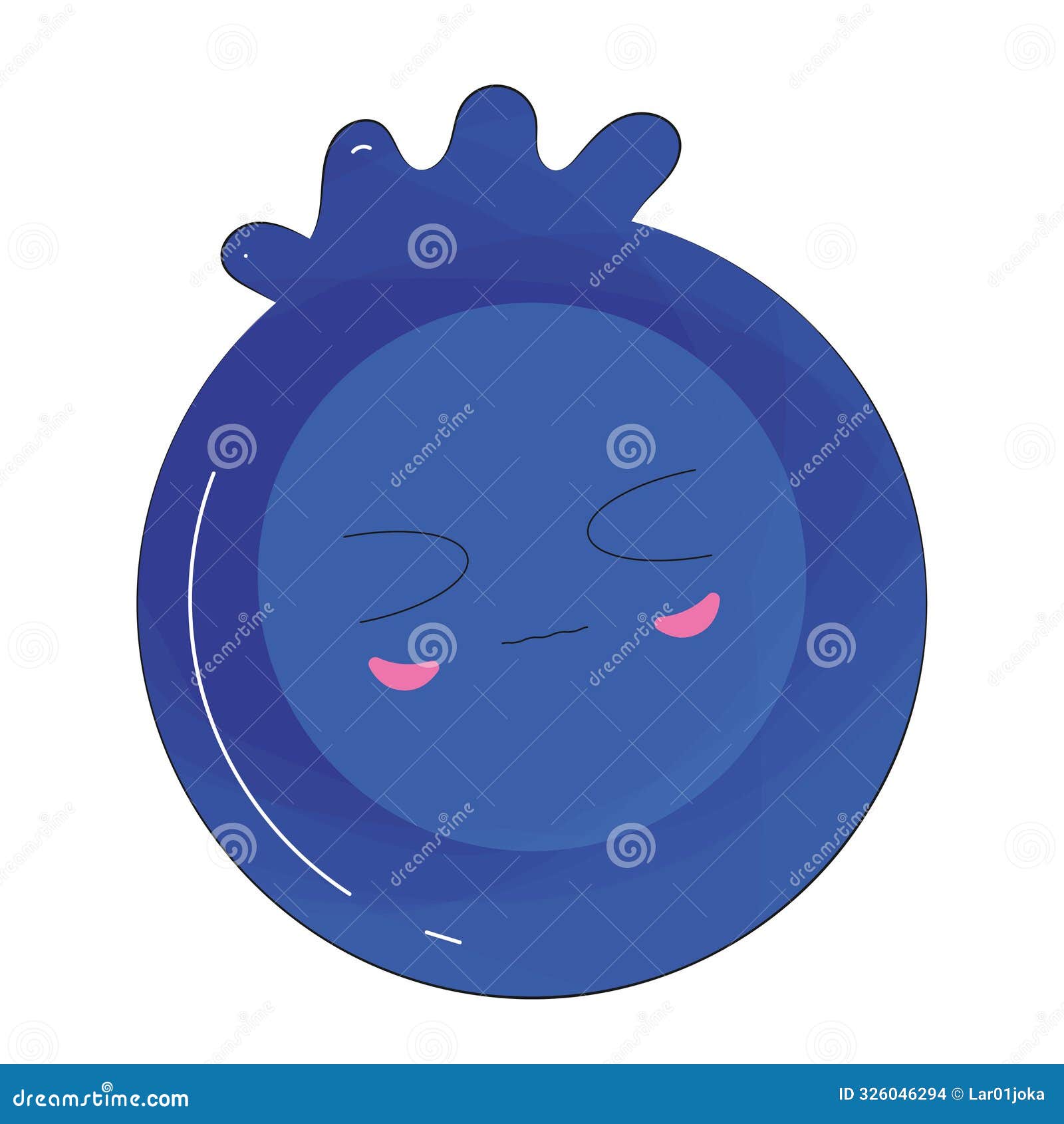 Cute Blueberry Character Cartoon Vector Stock Illustration ...