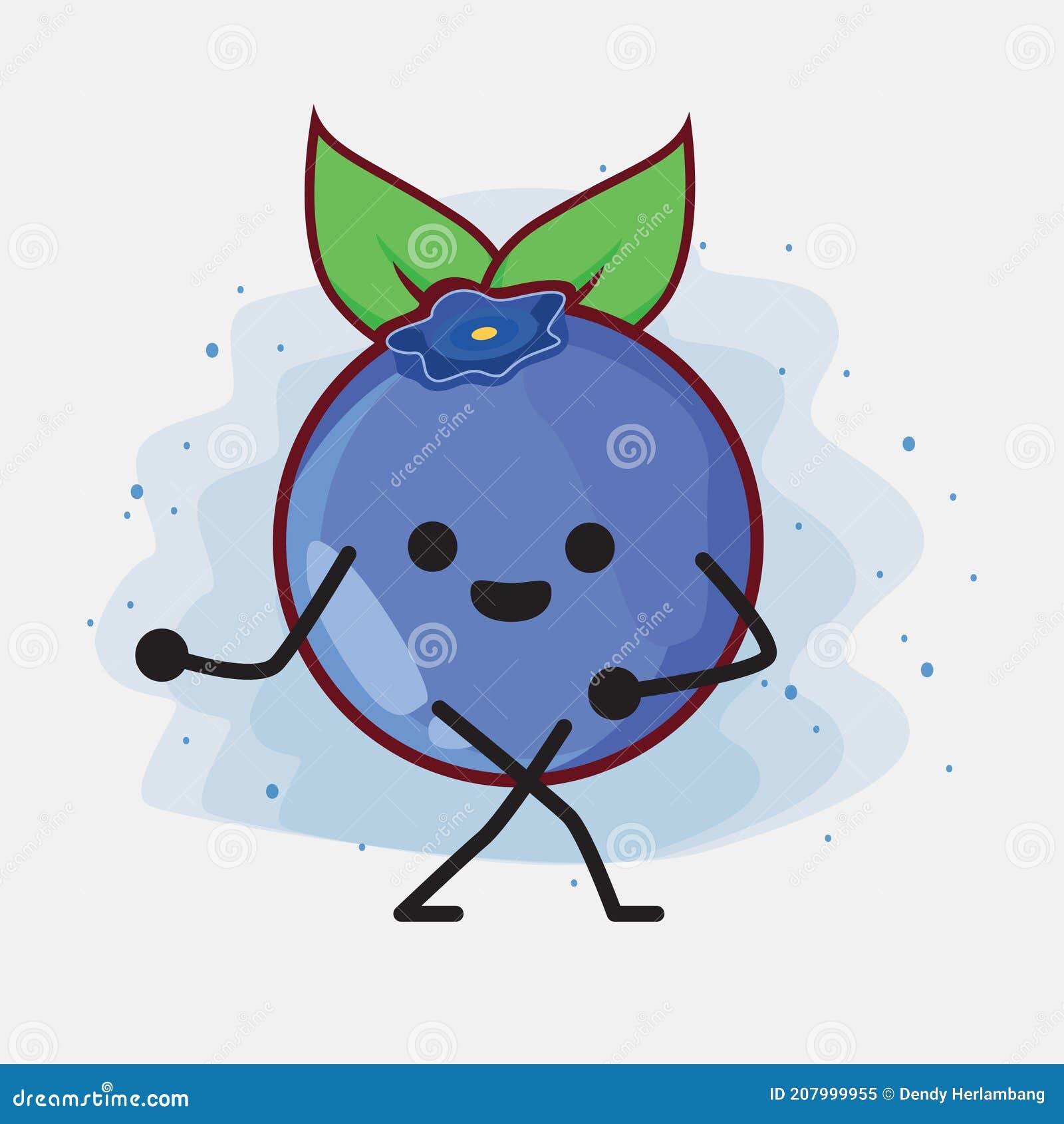 Cute Blueberry Vector Character Illustration Stock Vector ...