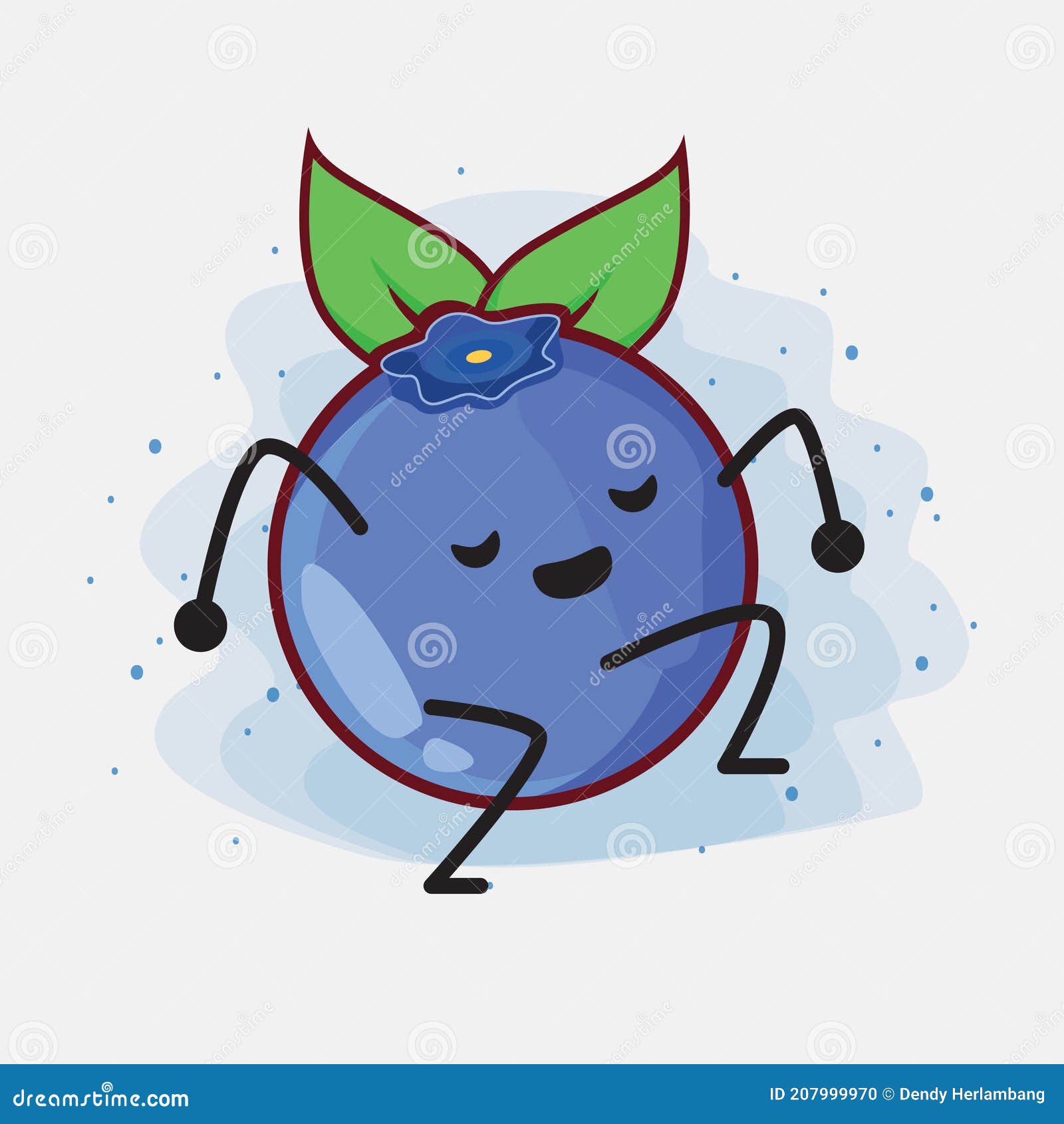 Cute Blueberry Vector Character Illustration Stock Vector ...