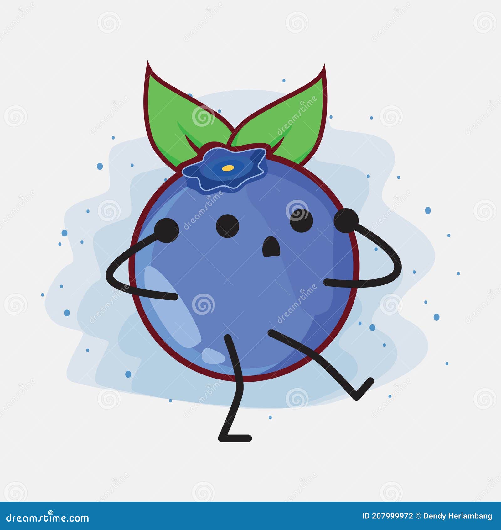Cute Blueberry Vector Character Illustration Stock Vector ...