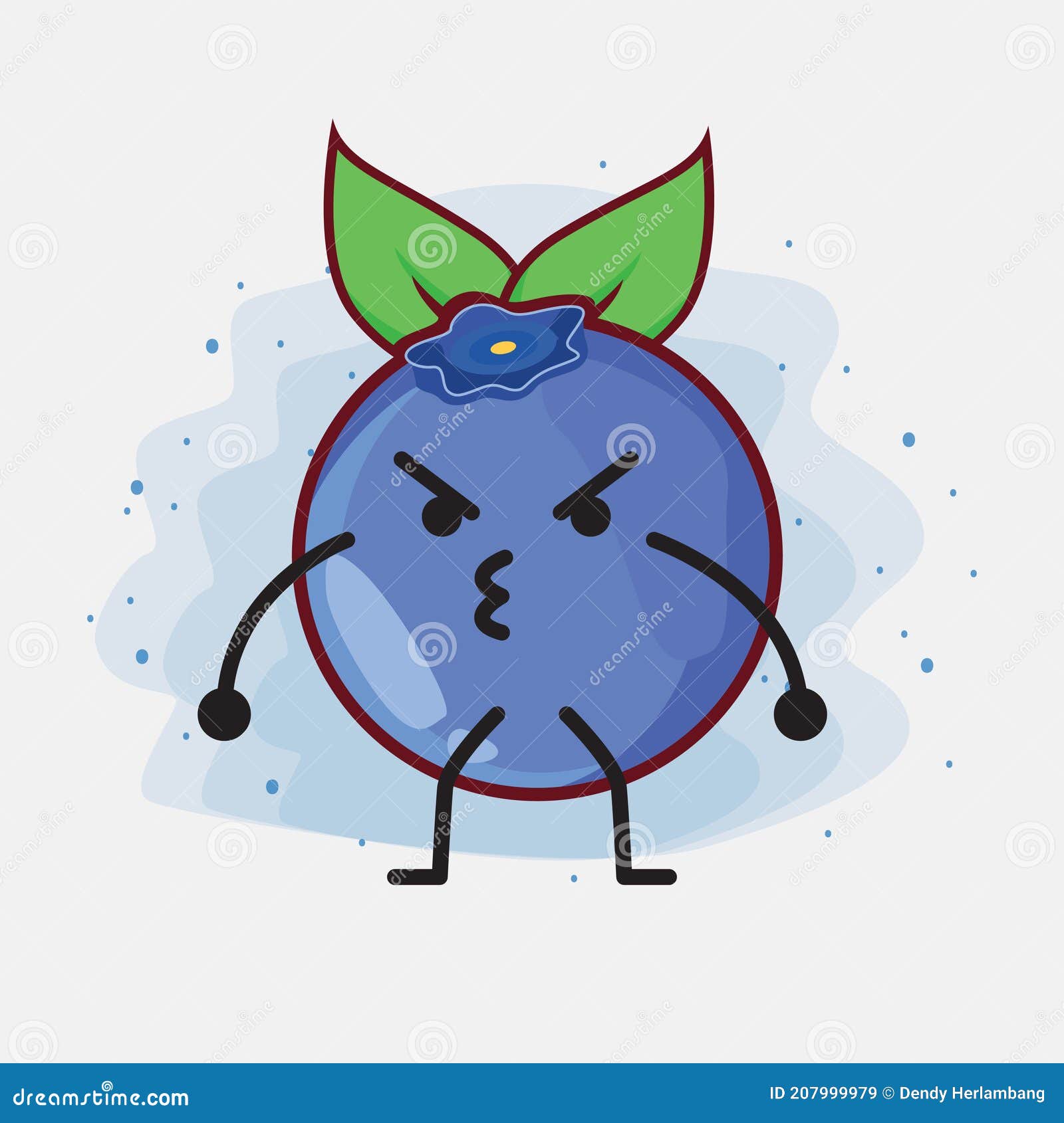 Cute Blueberry Vector Character Illustration Stock Vector ...