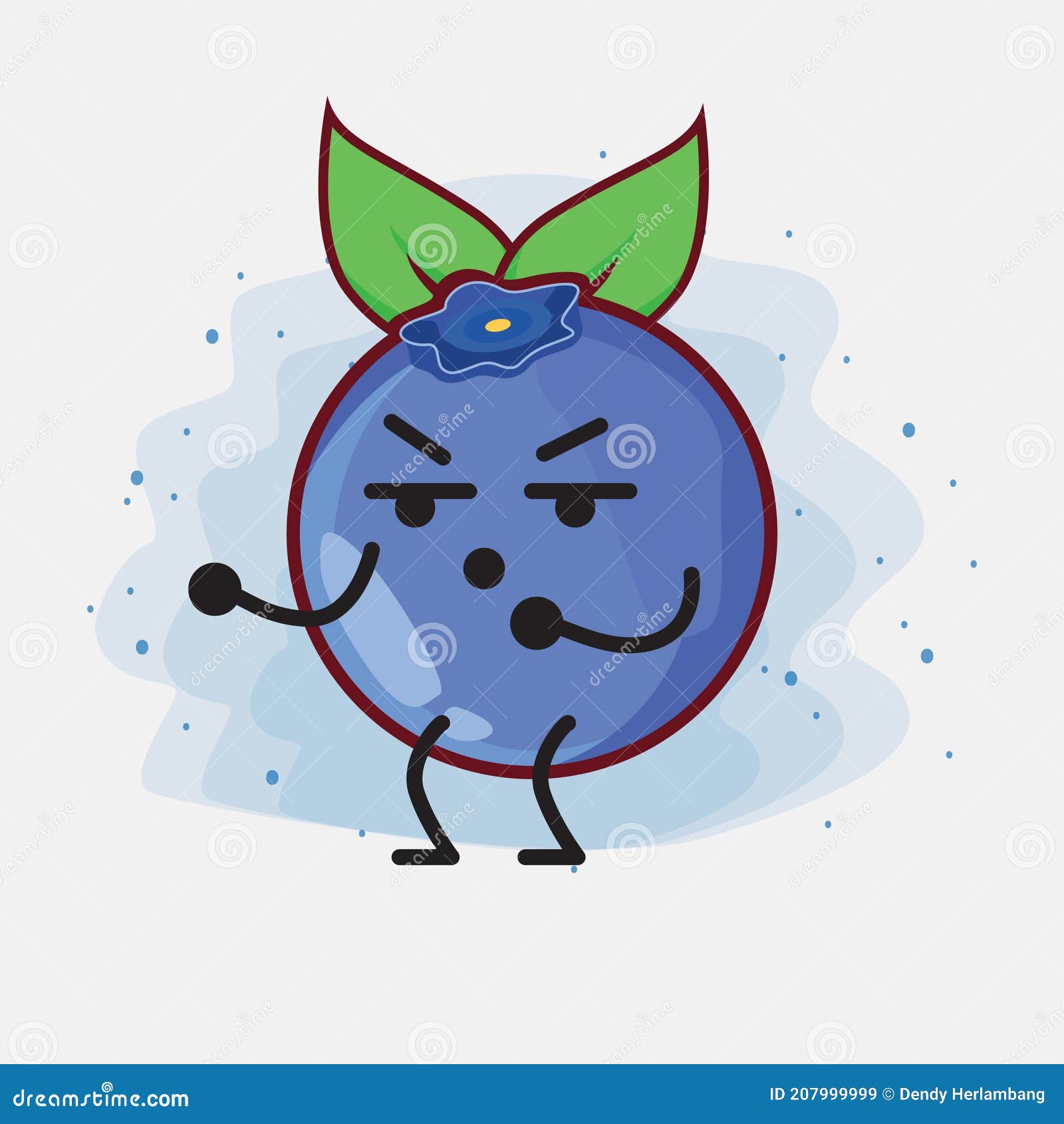 Cute Blueberry Vector Character Illustration Stock Vector ...