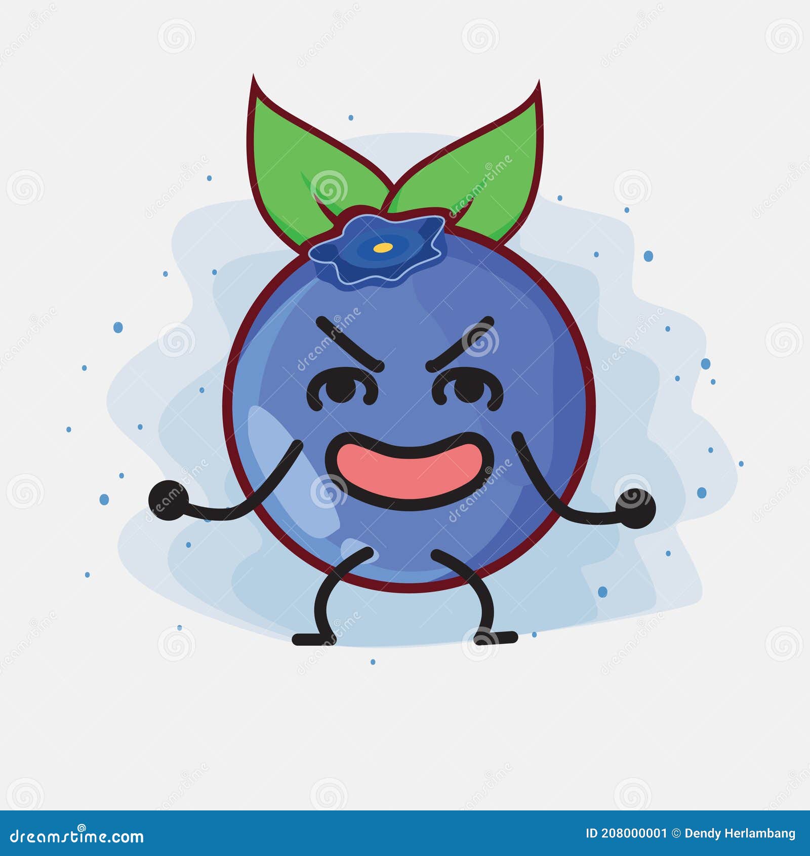 Cute Blueberry Vector Character Illustration Stock Vector ...