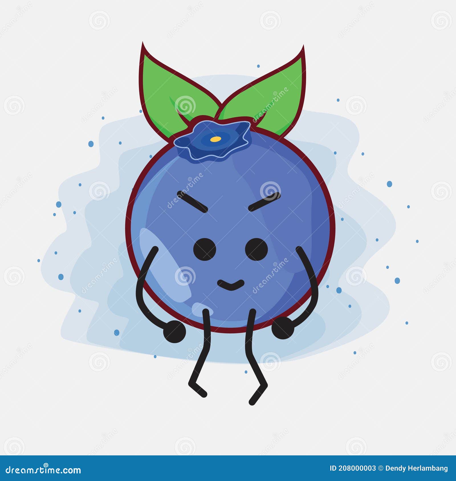 Cute Blueberry Vector Character Illustration Stock Vector ...