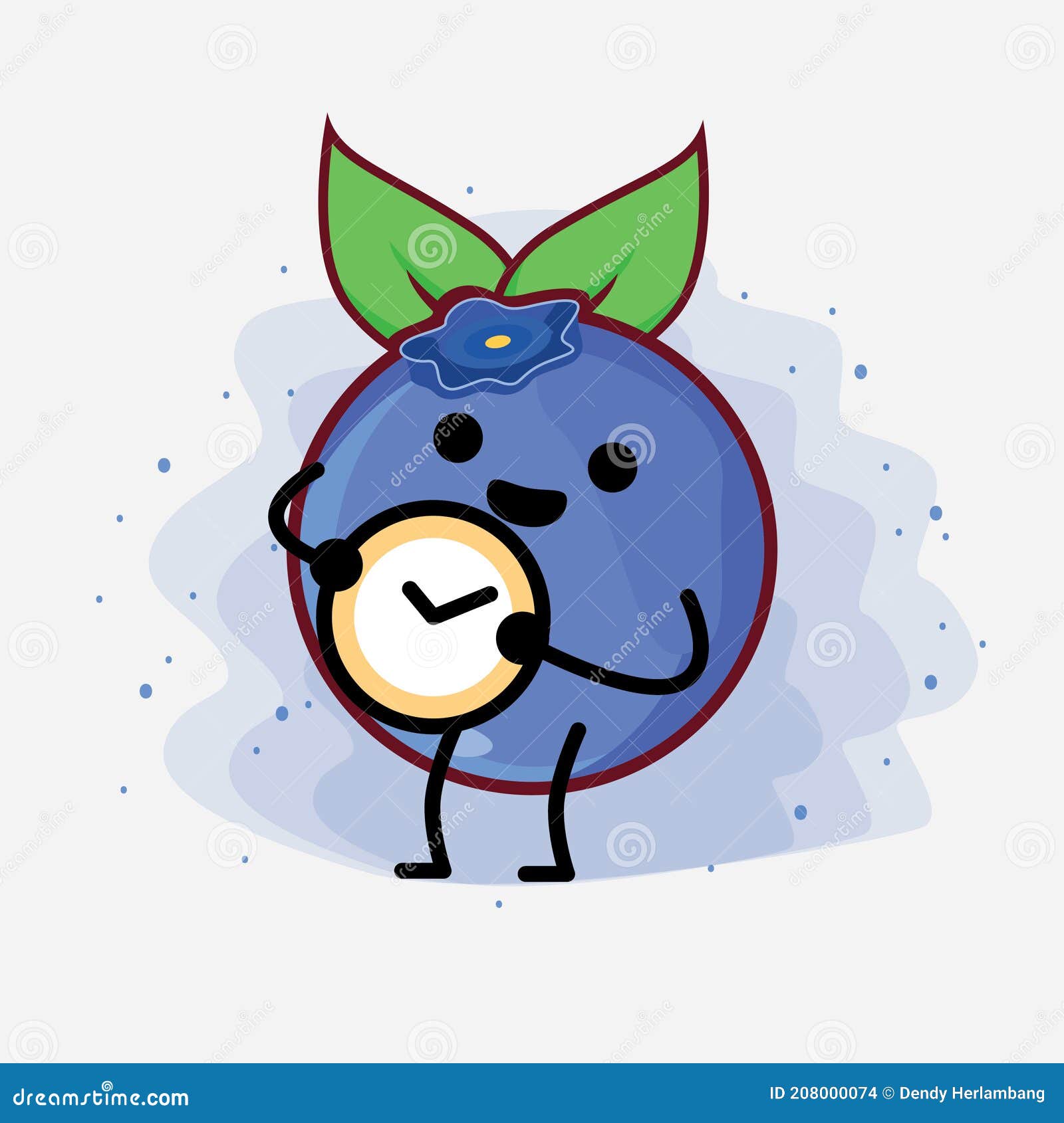 Cute Blueberry Vector Character Illustration Stock Vector ...