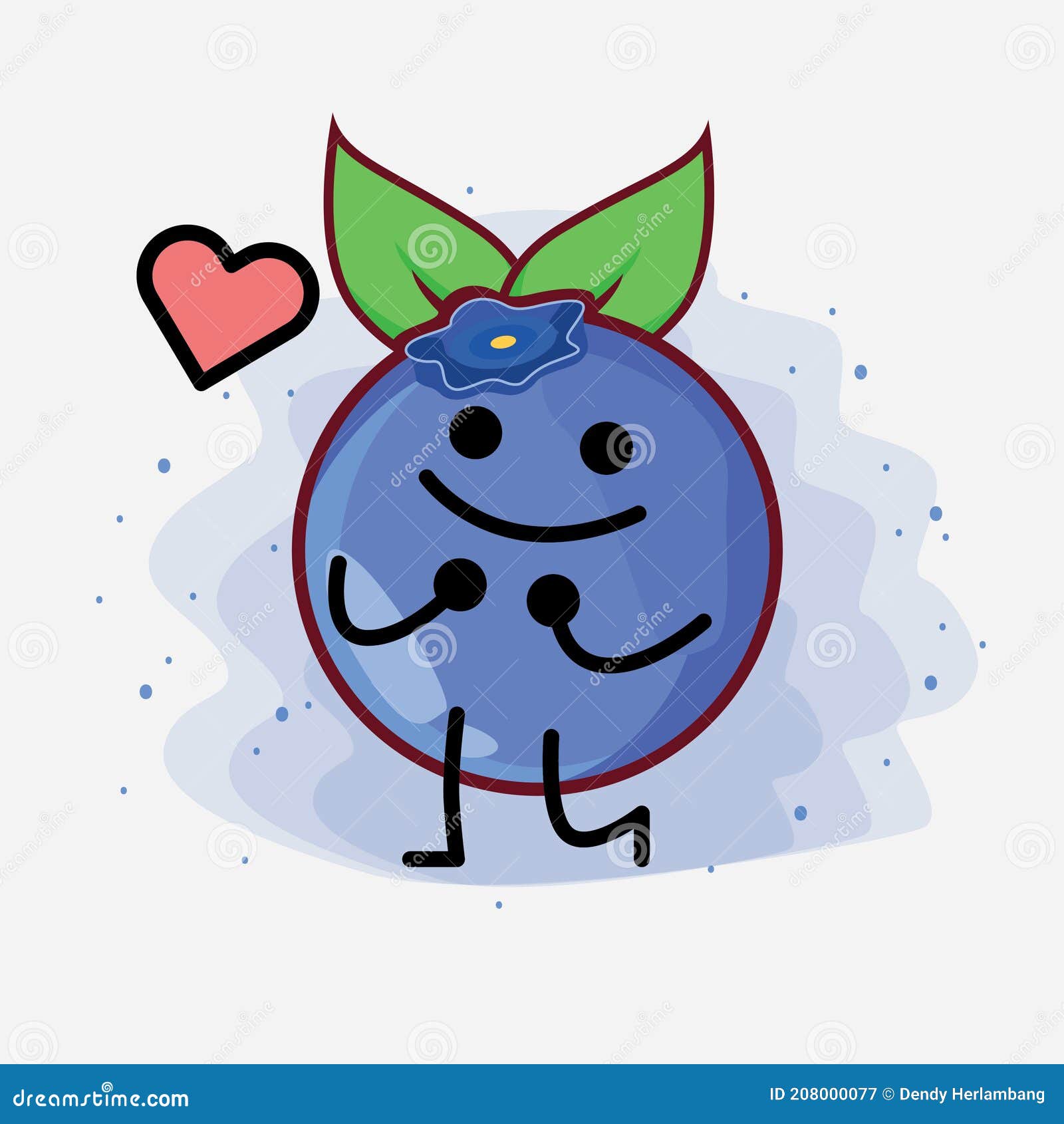 Cute Blueberry Vector Character Illustration Stock Vector ...