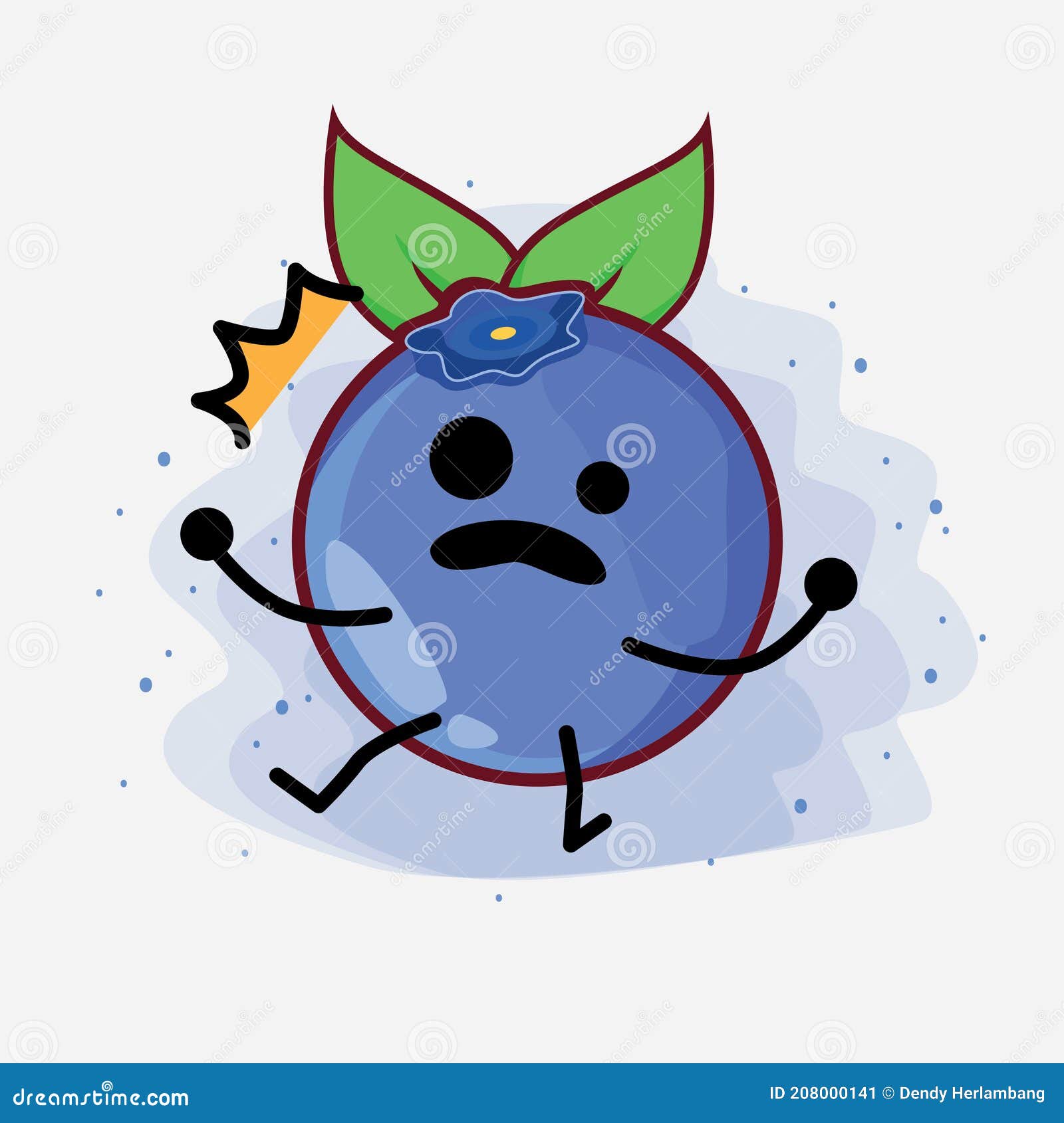 Cute Blueberry Vector Character Illustration Stock Vector ...