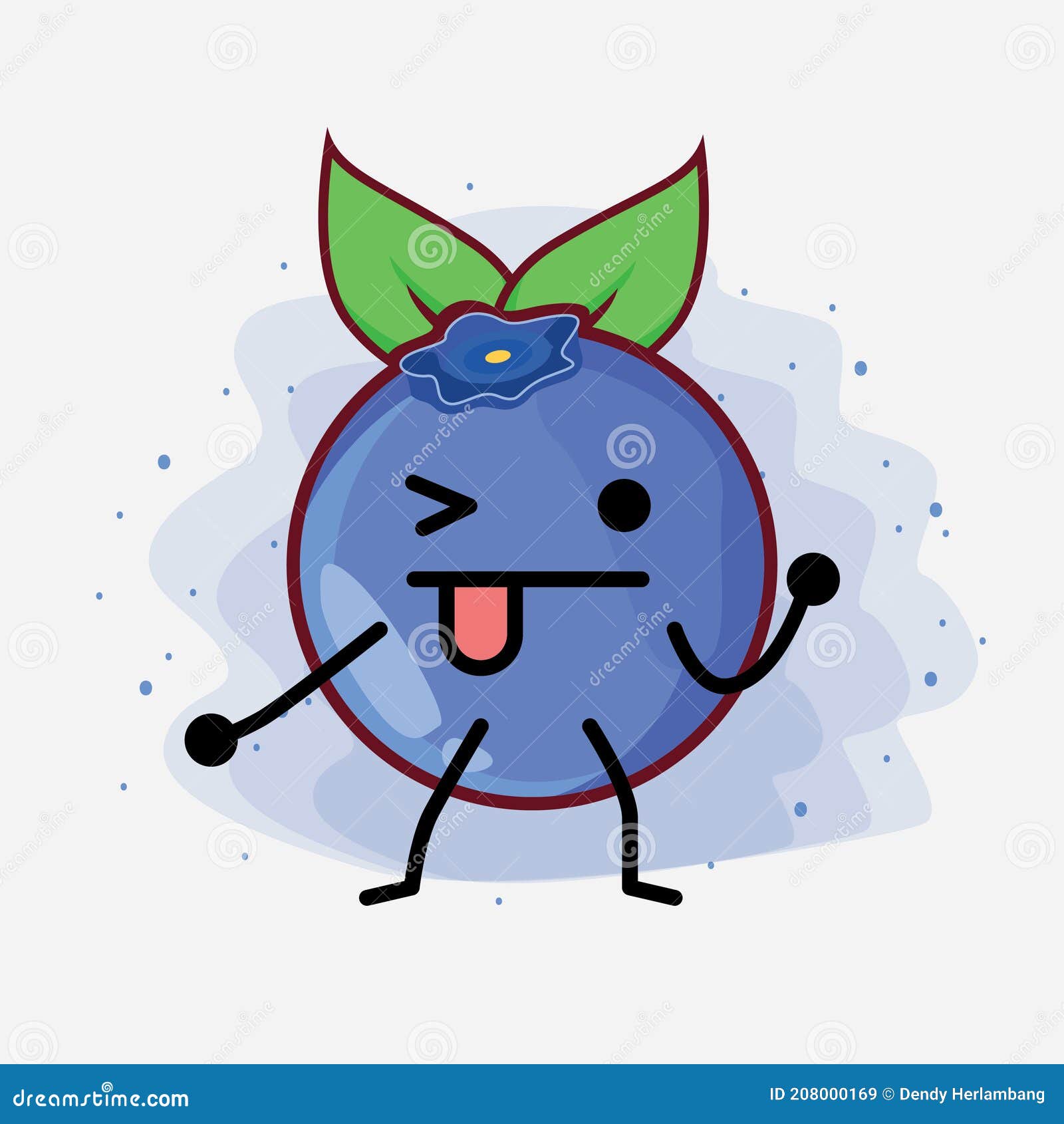 Cute Blueberry Vector Character Illustration Stock Vector ...