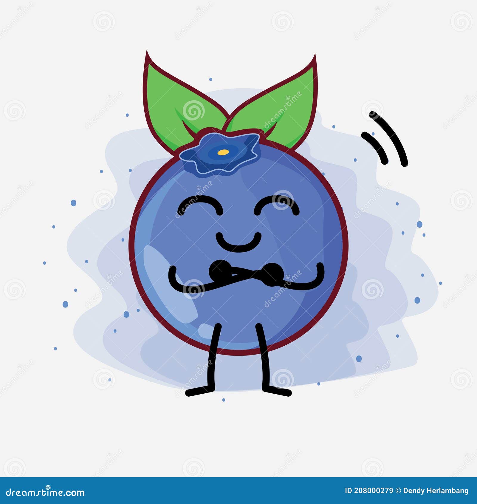 Cute Blueberry Vector Character Illustration Stock Vector ...