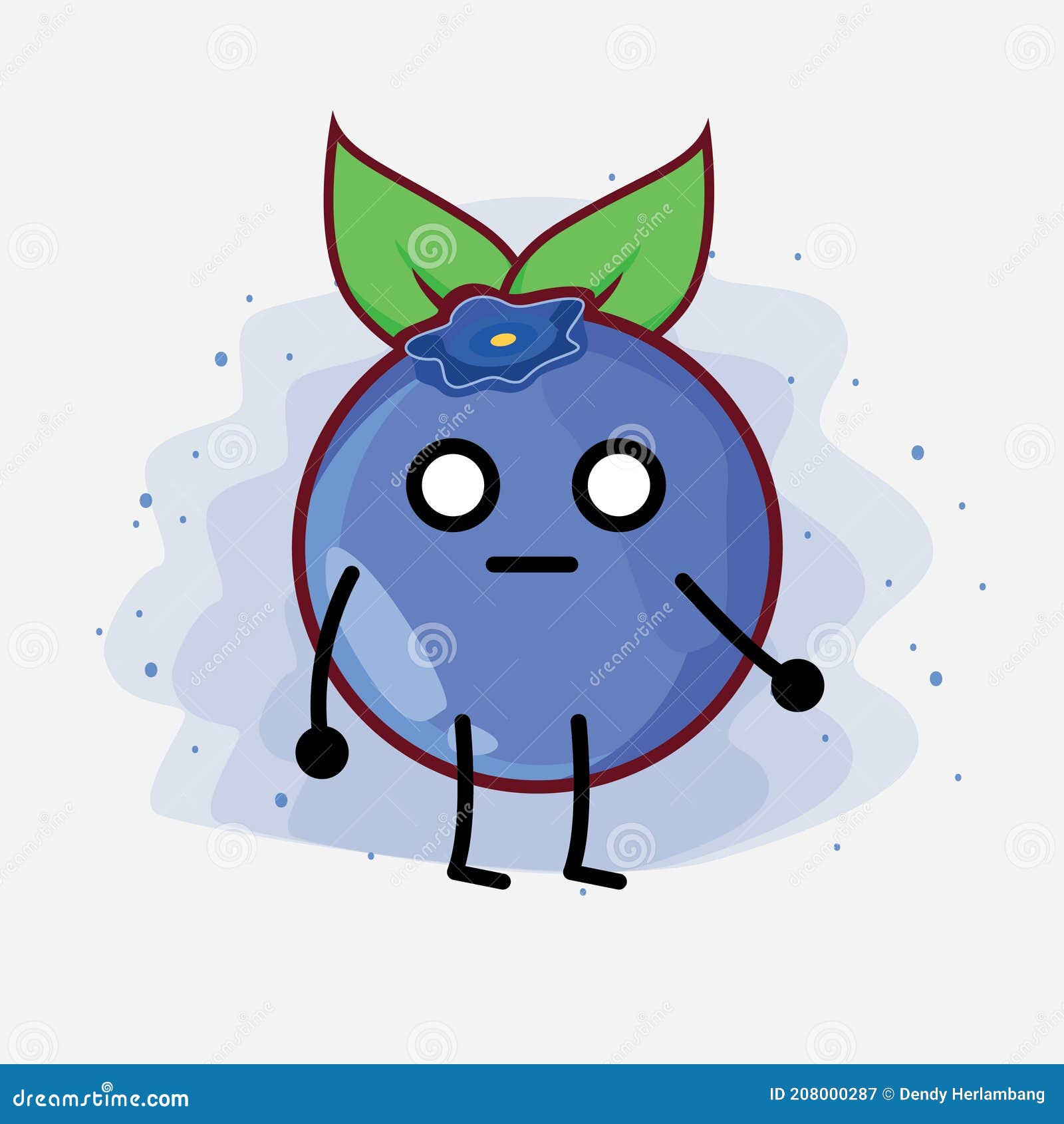 Cute Blueberry Vector Character Illustration Stock Vector ...