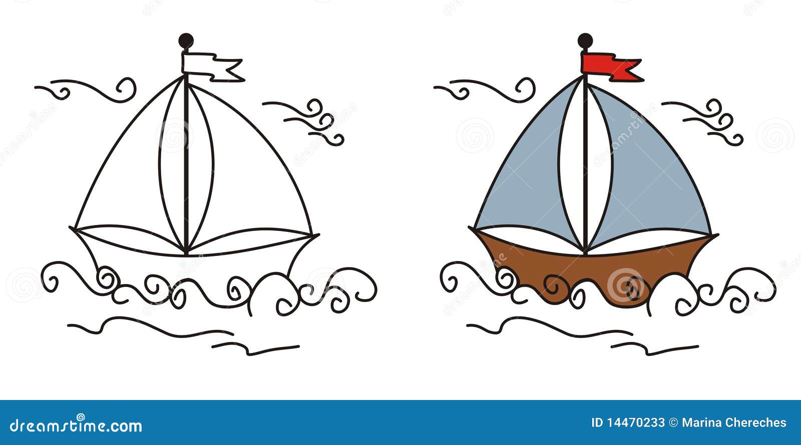Cute boat stock vector. Illustration of avatar, vector - 14470233