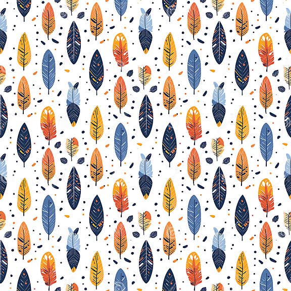 Cute Boho Style Seamless Pattern. Tile Stock Illustration ...