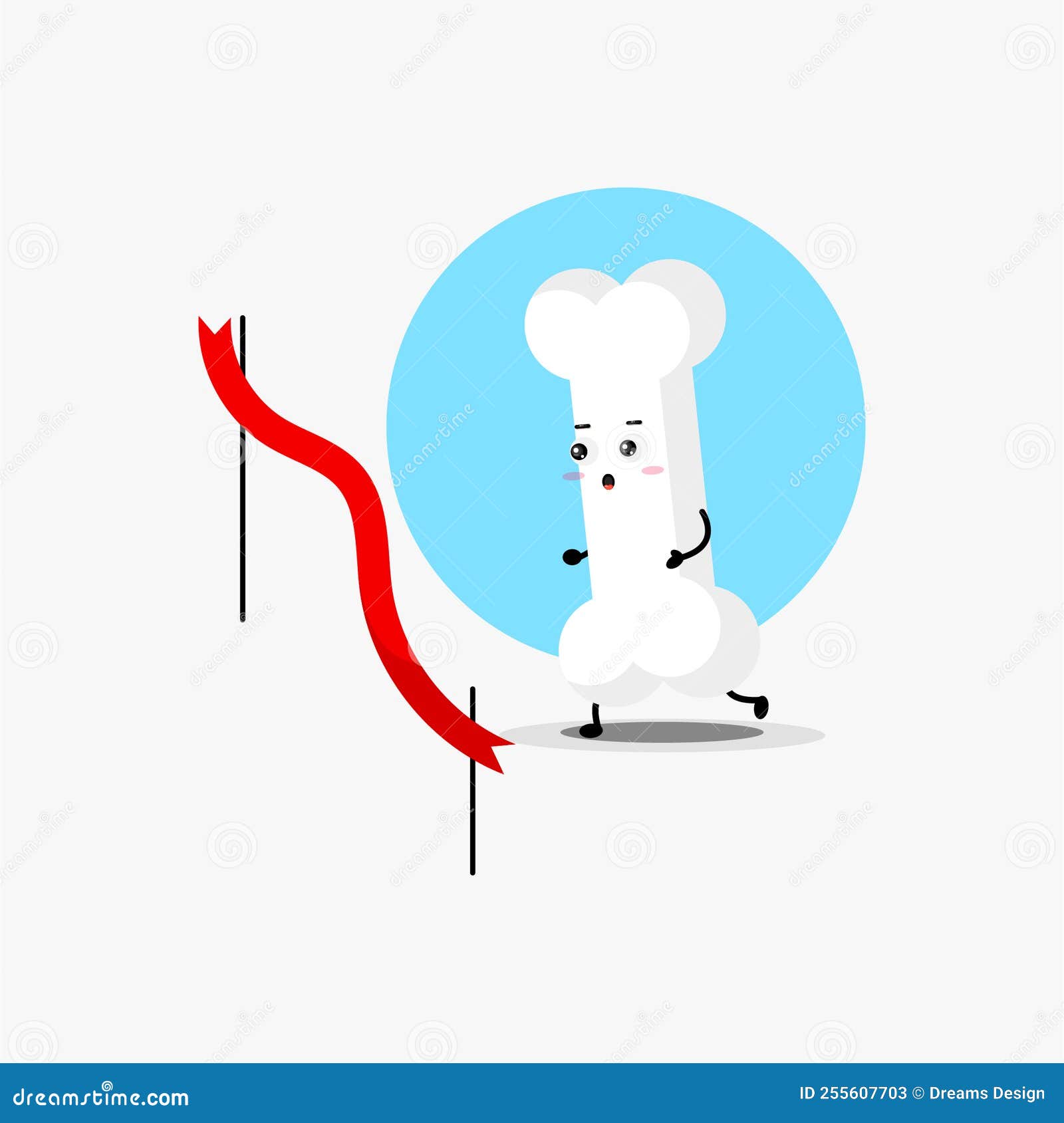 Cute Bone Character Running Competition Stock Vector - Illustration of ...