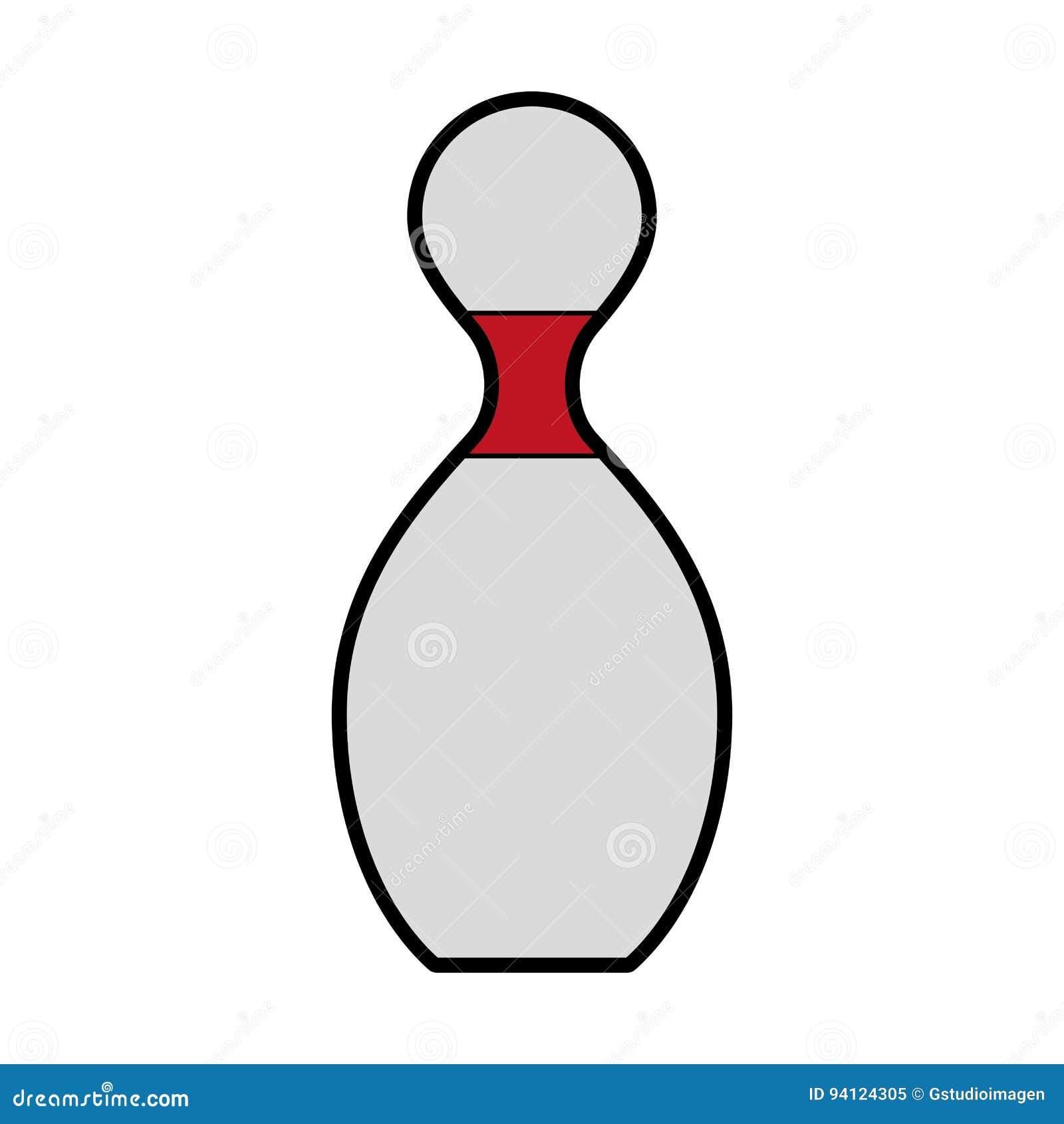 Cute bowling pins cartoon stock vector. Illustration of alley - 94124305
