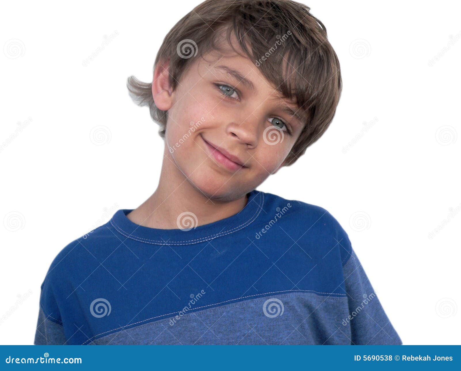 Cute Boy in Blue T-shirt stock photo. Image of shirt, smile - 5690538